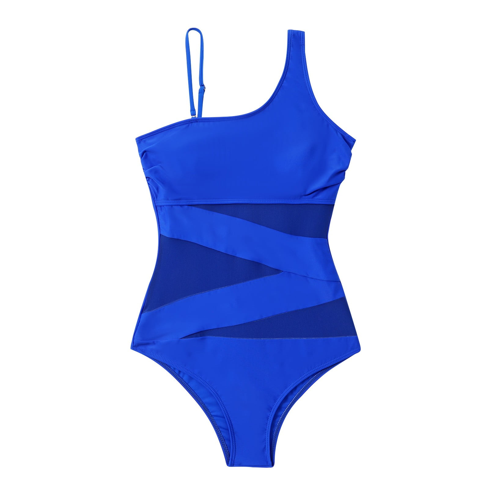XMMSWDLA Women's Asymmetrical Shoulders Half Wrap Hip Bikini, Cutout ...