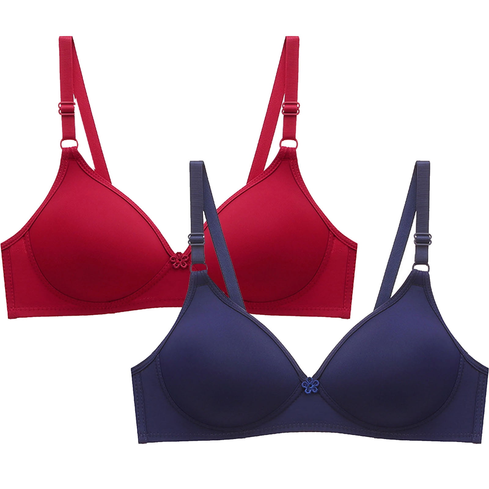 XMMSWDLA Women's Comfort Bra Underwire Support Seamless 2-Pack T-Shirt ...