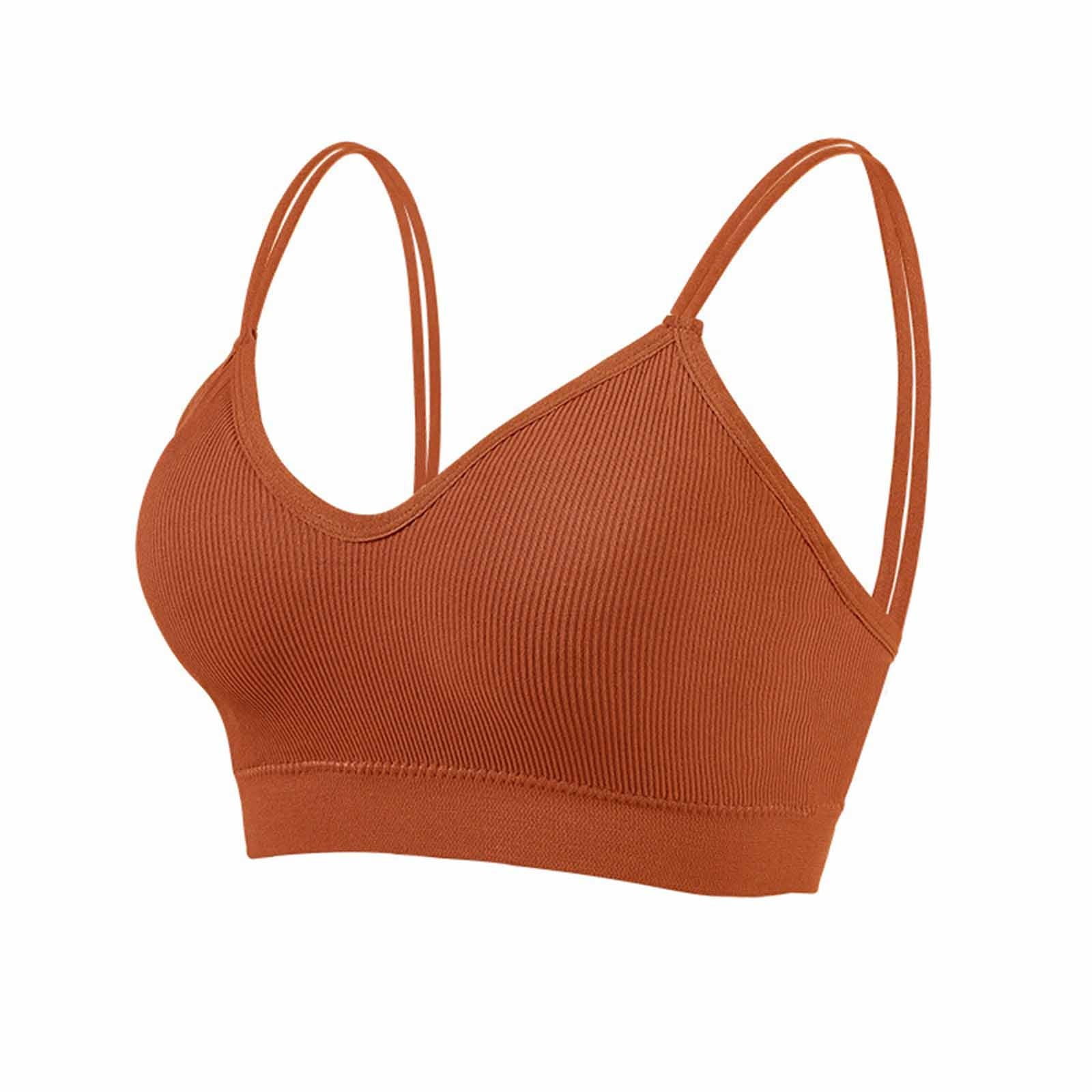 XMMSWDLA Women's Cross Back Sport Bras,Padded Strappy Criss Cross ...
