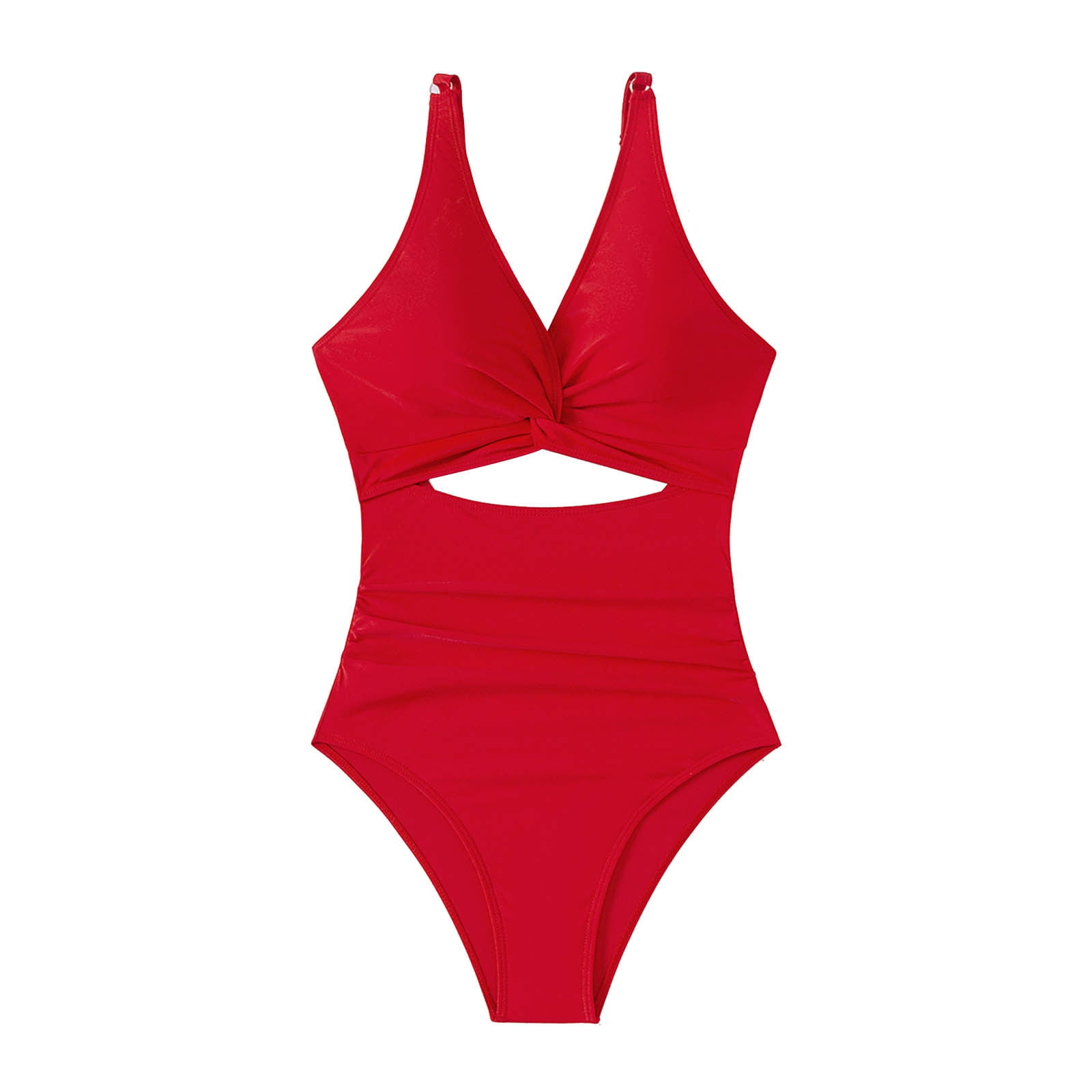 XMMSWDLA Women's One Piece Swimsuits V Neck High Waist Bathing Suit ...