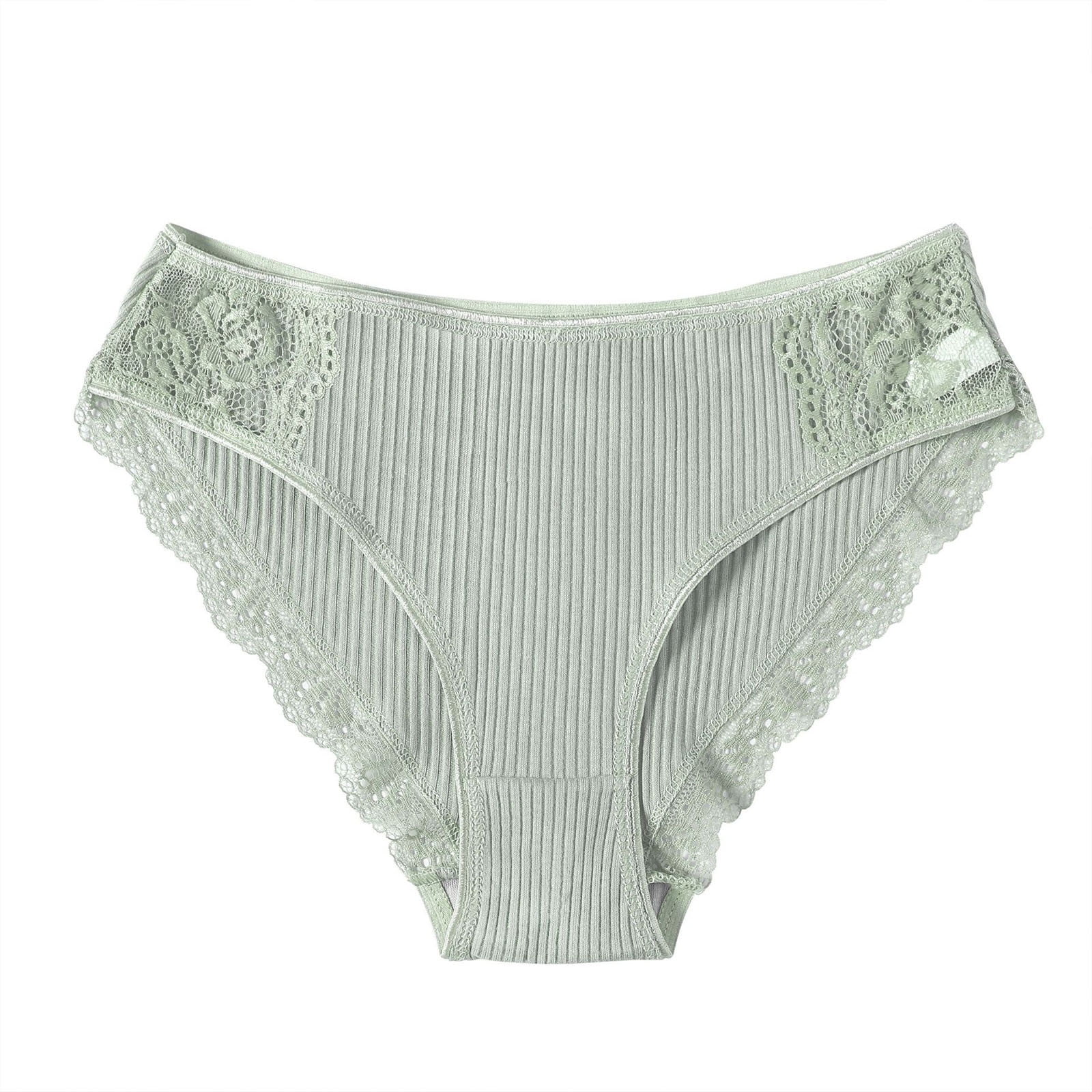 XMMSWDLA Womens Underwear Cotton Bikini Panties Lace Soft Hipster Panty ...