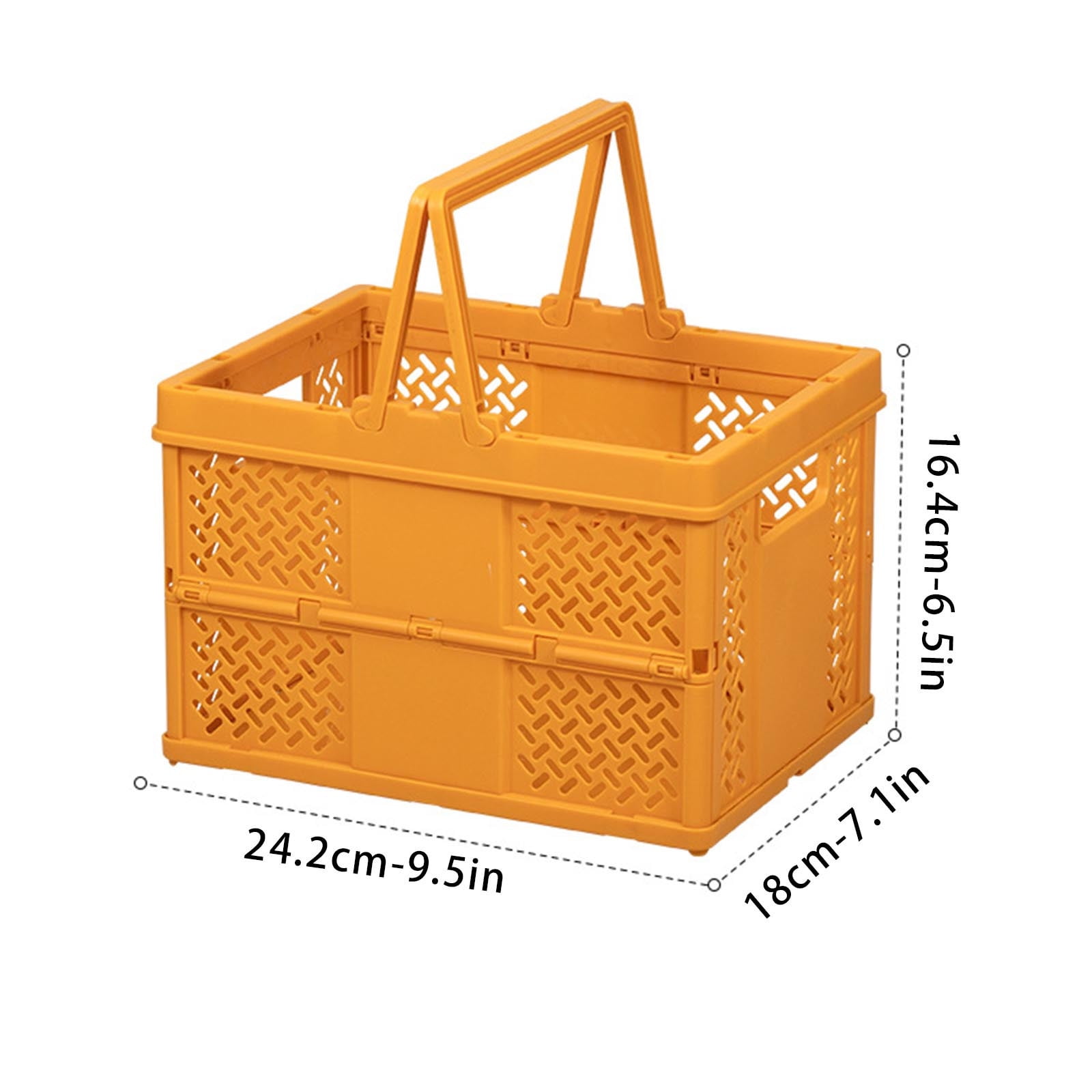XMMSWDLA folding Storage Shopping Basket,Plastic Grated Wall Stackable ...