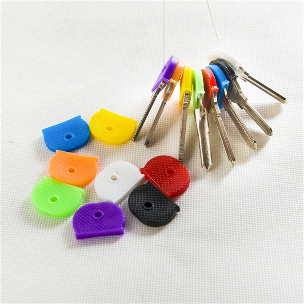 XMNZMH 10PCS Keys Ring Caps for House Keys Hollow Multi Color Rubber ...
