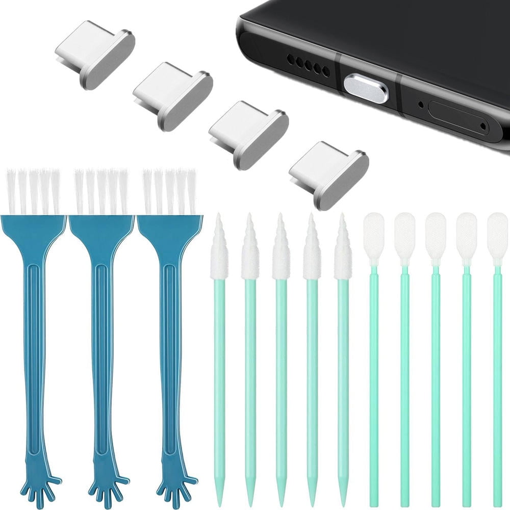 XMNZMH 17 Pieces Cell iPhone Cleaning Kit Type-C Charging Port and ...