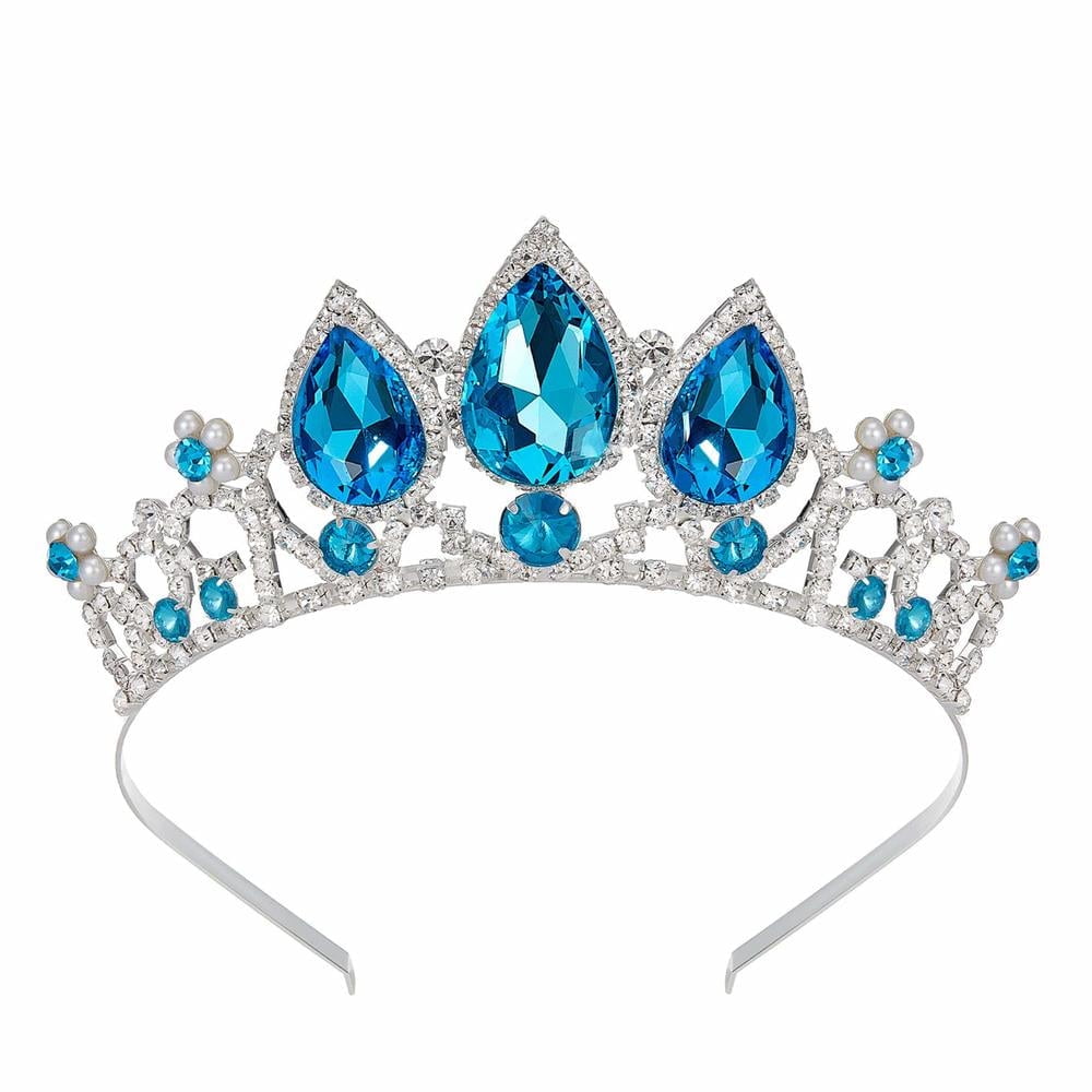 XMNZMH Metal and Rhinestone Tiaras, Blue - Walmart.com
