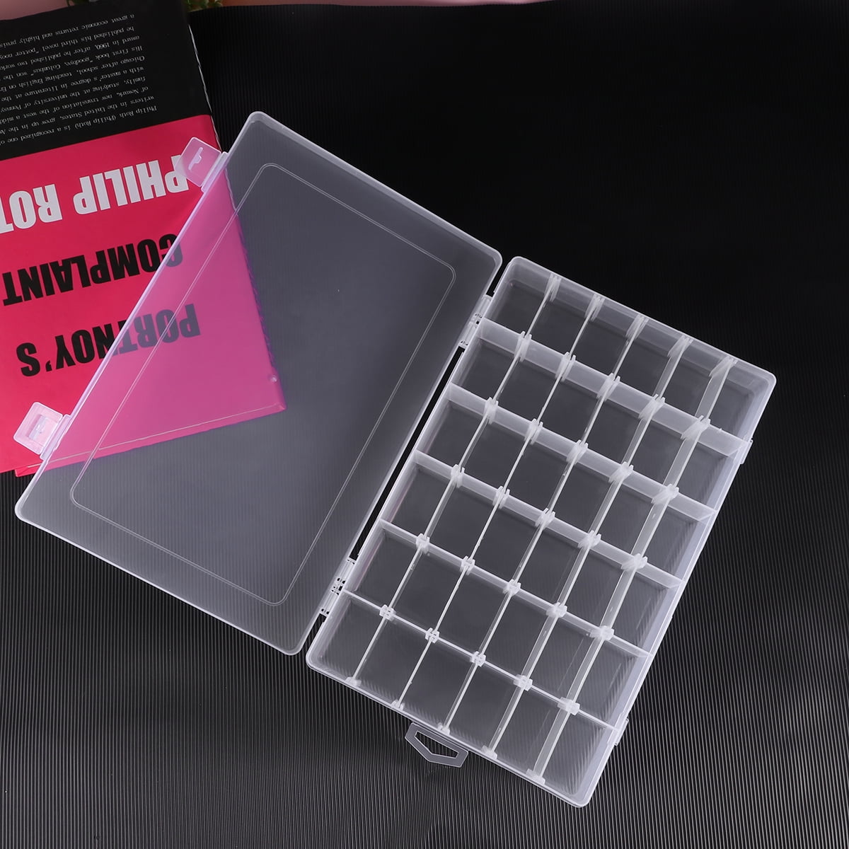 XMS 36-Grid Jewelry Organizer Box Hard Plastic Storage Container Case ...