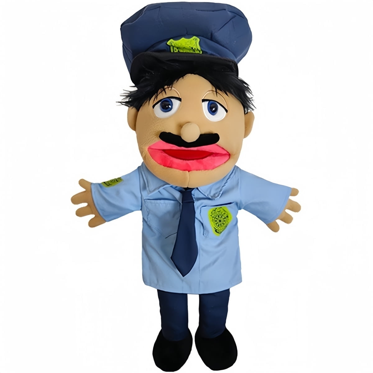 XMS Police Guy Hand Puppet Plush Toy Funny Puppets with Working Mouth ...