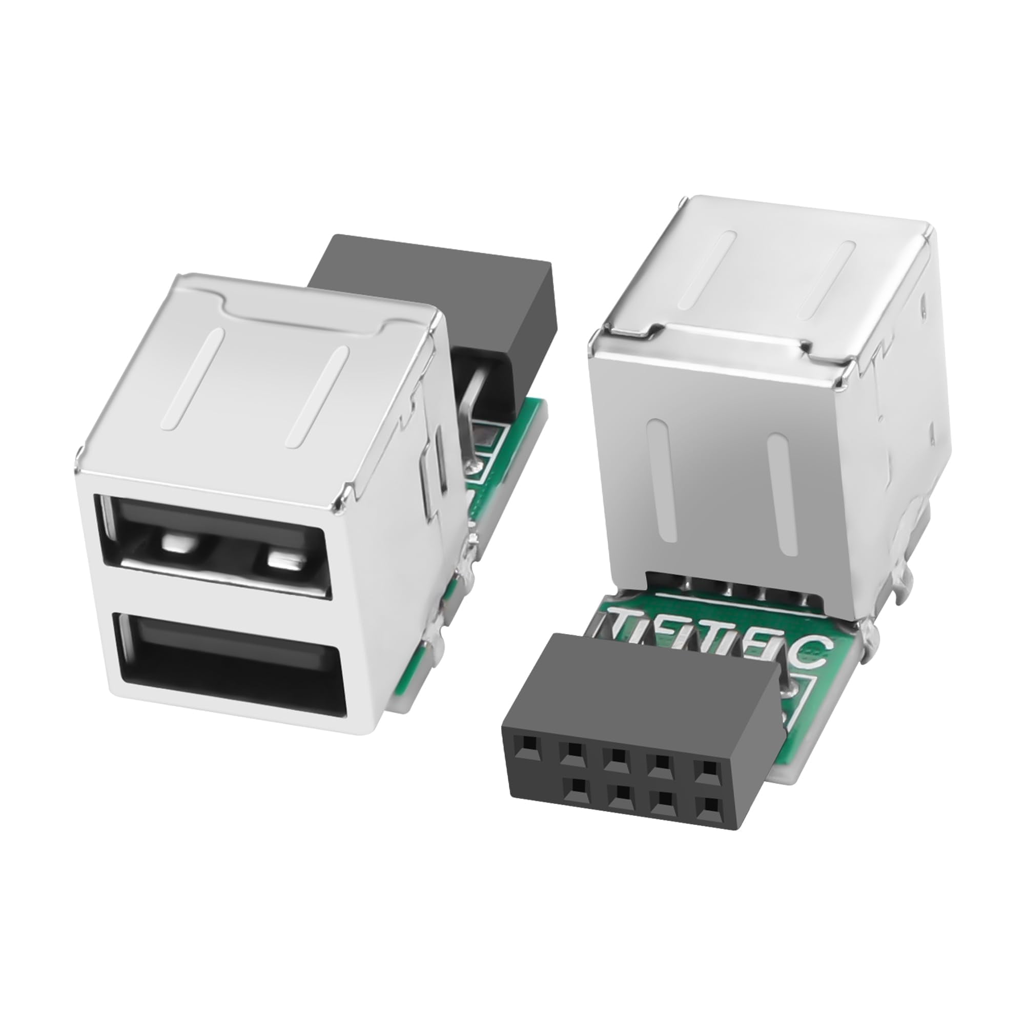 XMSJSIY USB 2.0 Motherboard KEF16 Header 9pin Motherboard Type-A Adapter 9-pin Female to 2-Port ...