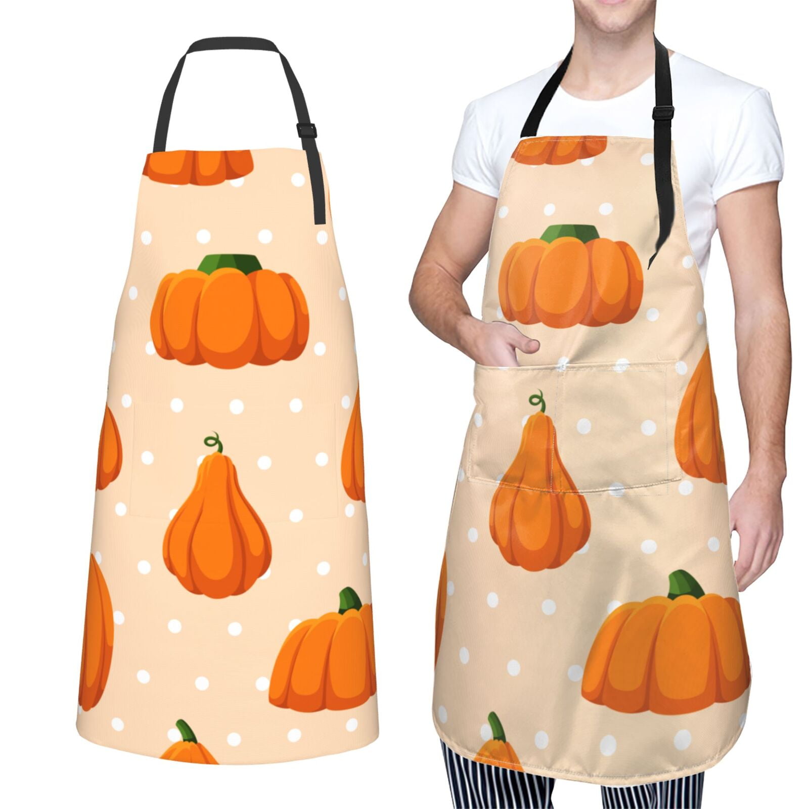 XMXT 1 Pcs Waterproof Kitchen Cooking Apron, Cartoon Pumpkin Seaso ...