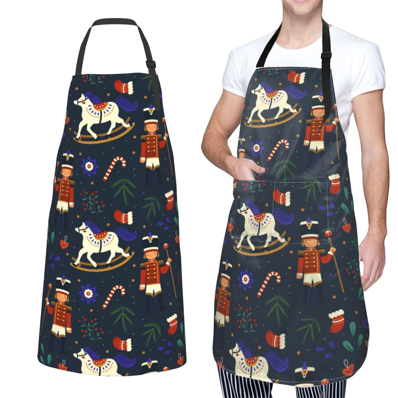 XMXT 1 Pcs Waterproof Kitchen Cooking Apron, Cartoon Soldier White ...