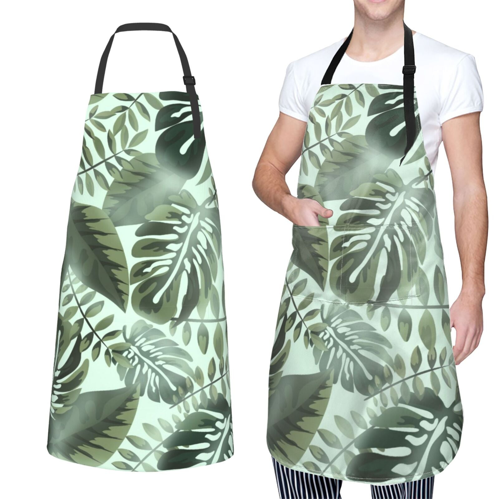 XMXT 1 Pcs Waterproof Kitchen Cooking Apron, Medellin Tropical Print ...