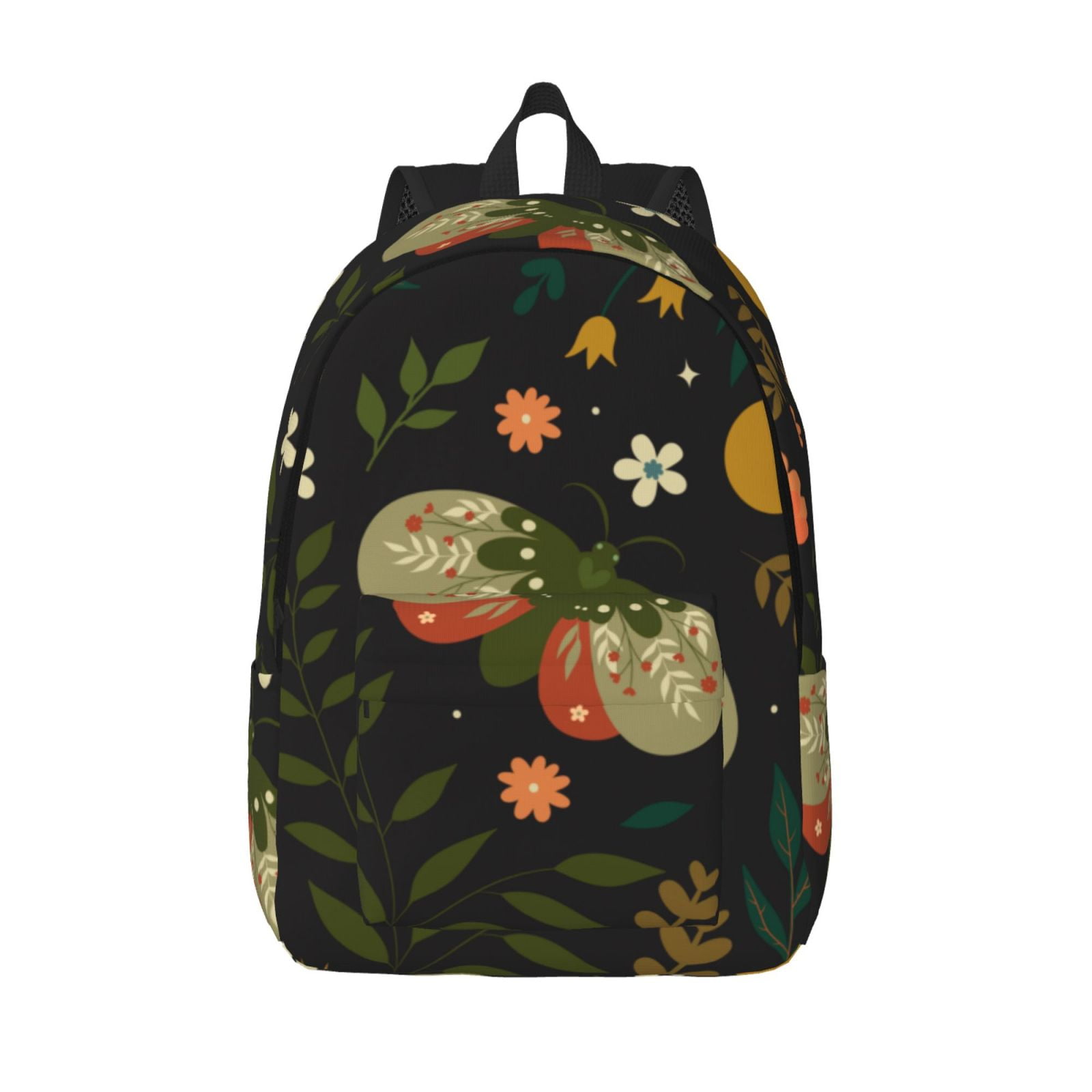 XMXT Backpack for School Work, Botanical Insect Decoration Canvas ...