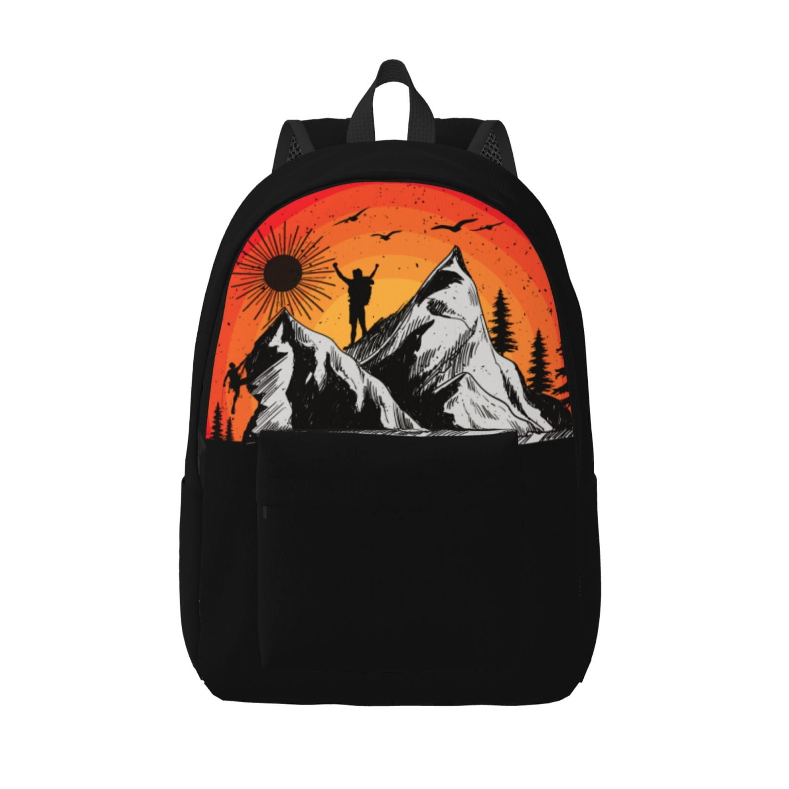 XMXT Backpack for School Work, Vintage Adventure Silhouette Canvas ...