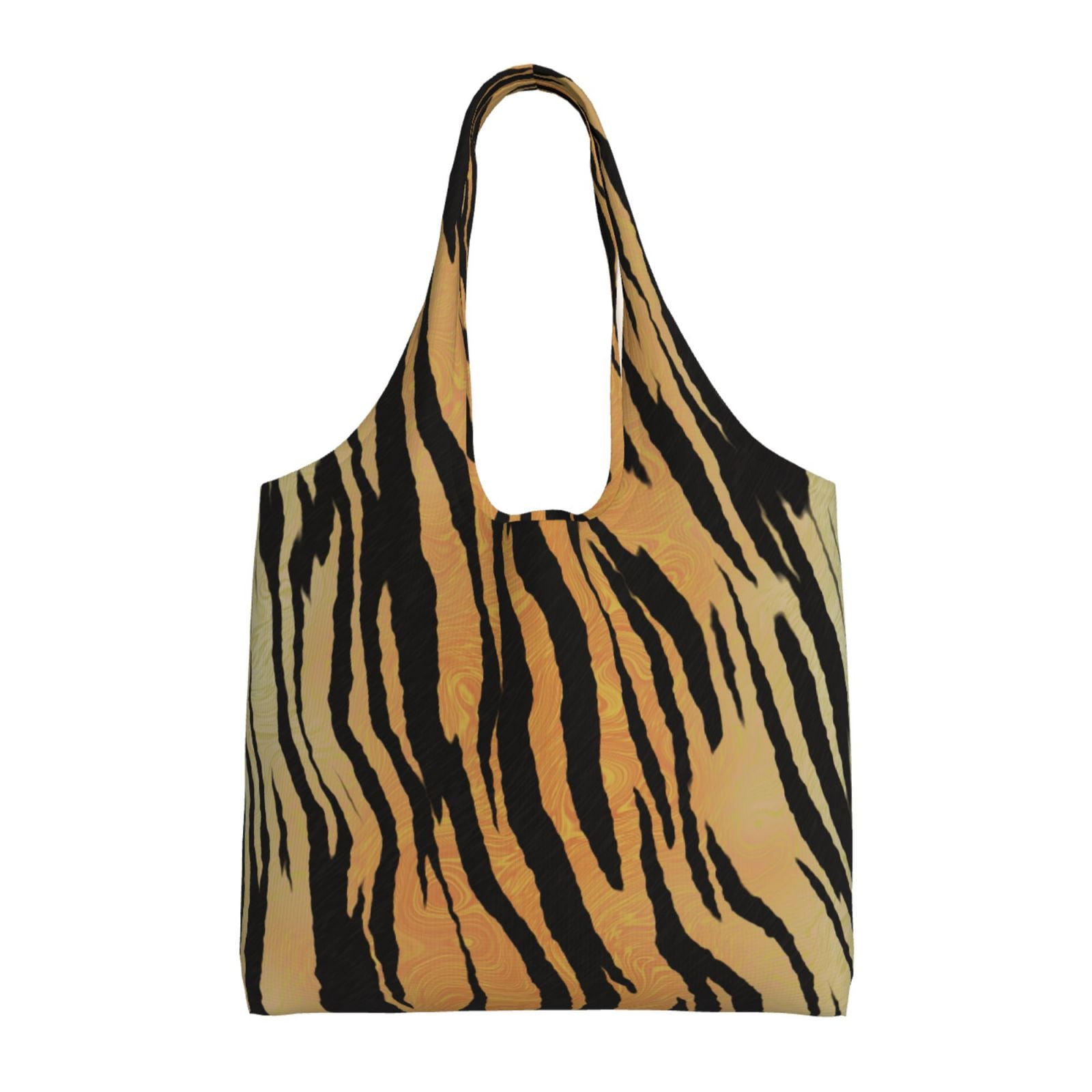 XMXT Canvas Tote Bag, Brown Tiger Stripe Print Large Handbag for Women ...