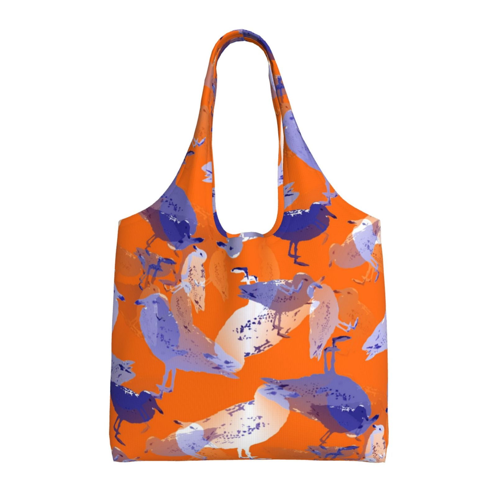 XMXT Canvas Tote Bag, Colorful Seagull Pattern Large Handbag for Women ...