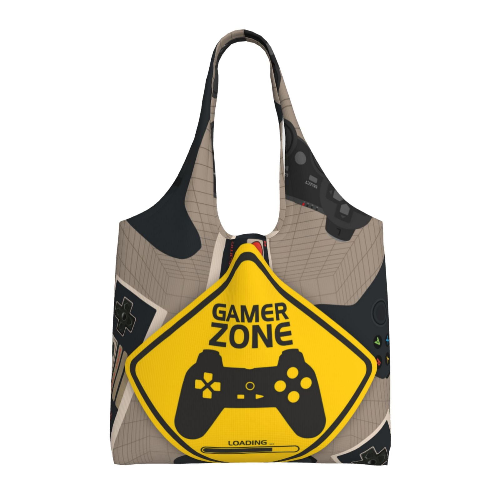 XMXT Canvas Tote Bag, Game Handle Illustration Pattern Large Handbag ...