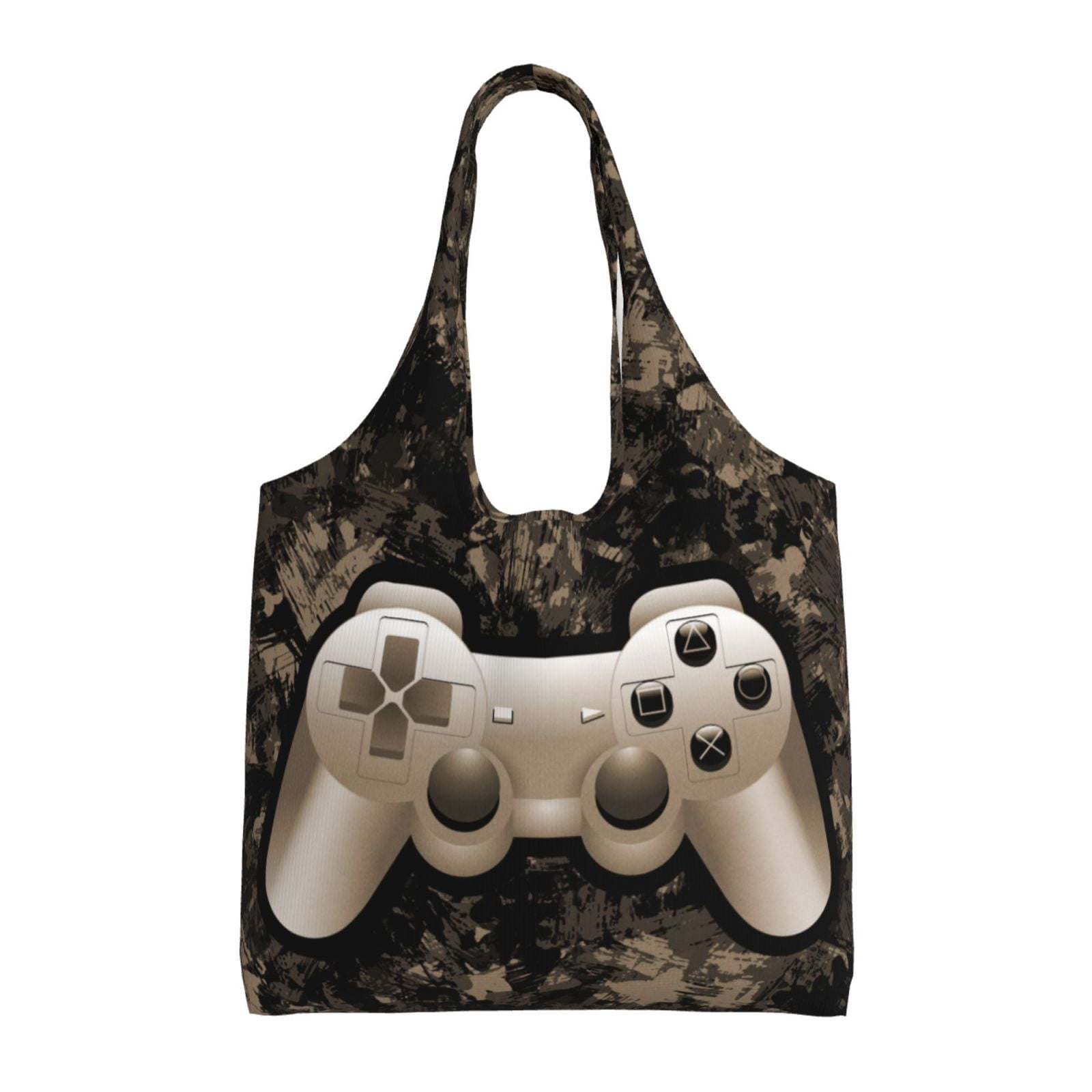 XMXT Canvas Tote Bag, Magical Game Controller Print Large Handbag for ...