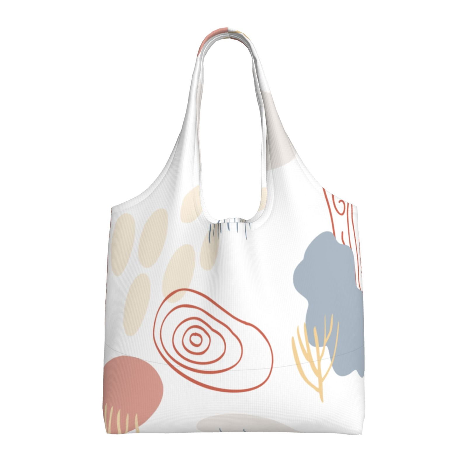 XMXT Canvas Tote Bag for Women, Colorful Plant Texture Graffiti Large ...