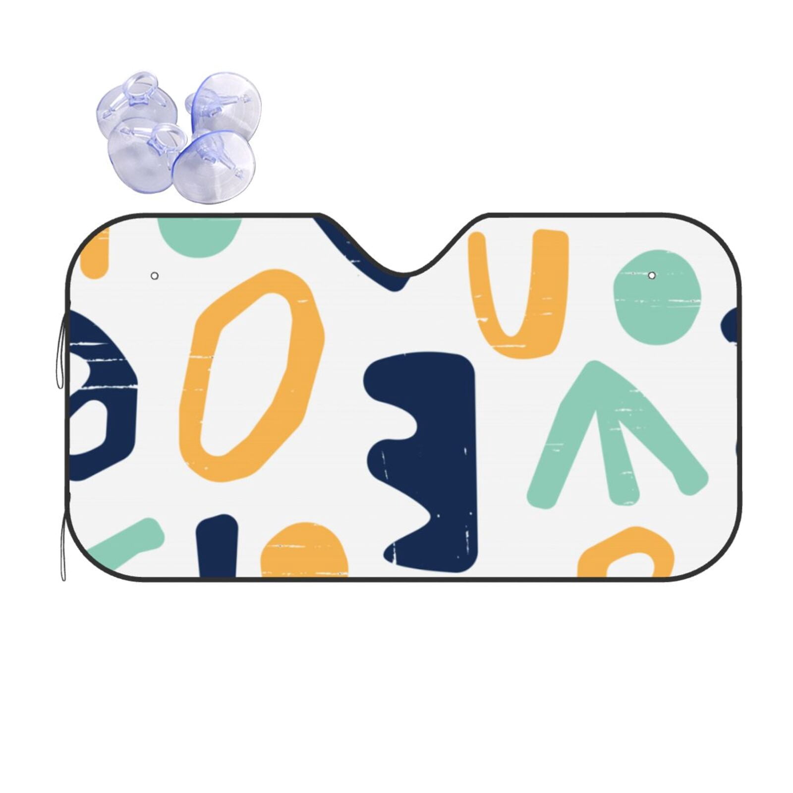XMXT Car Sun Shade Windshield, Abstract Cartoon Graffiti Sunshade for ...