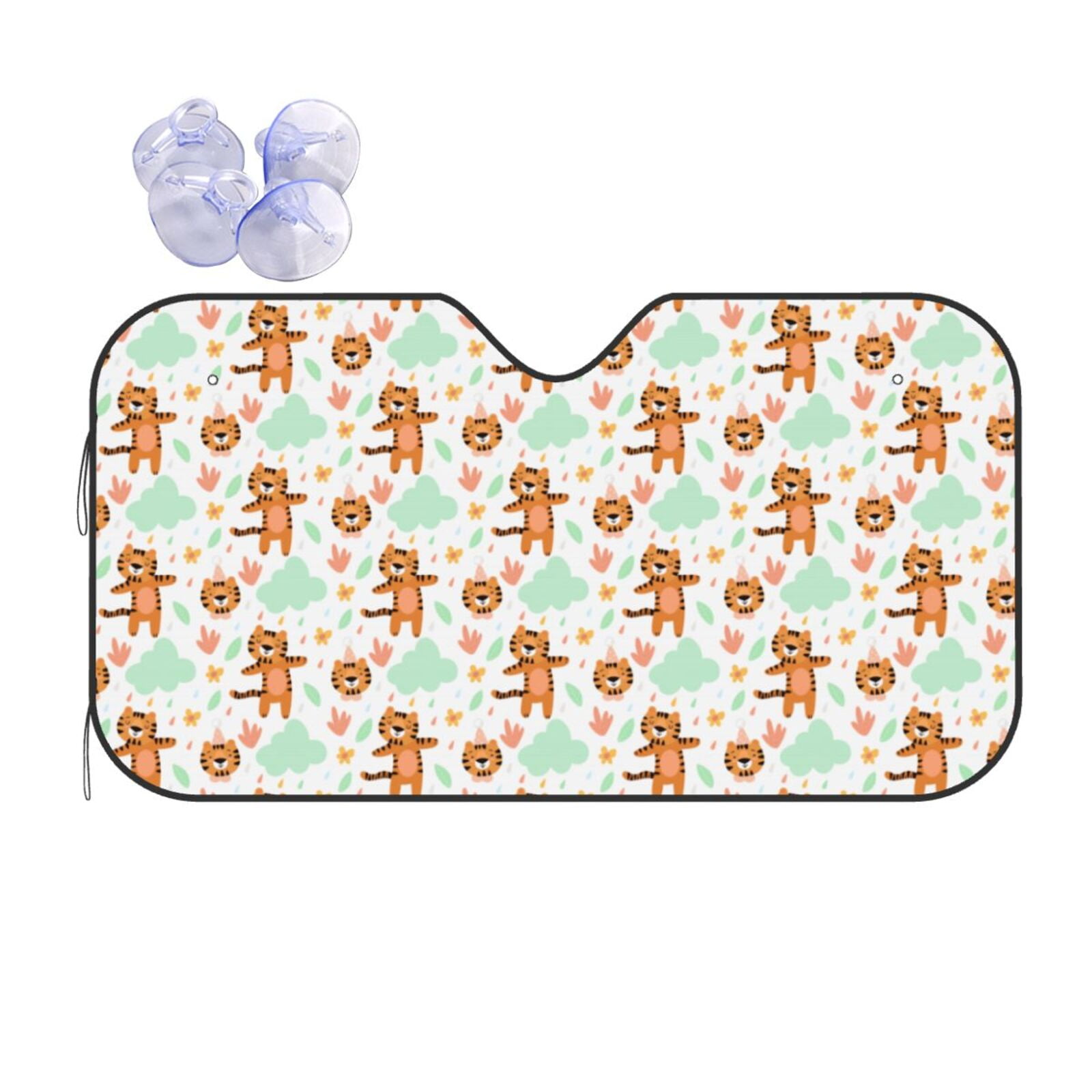 XMXT Car Sun Shade Windshield, Cartoon Tiger of Sport Sunshade for Car ...