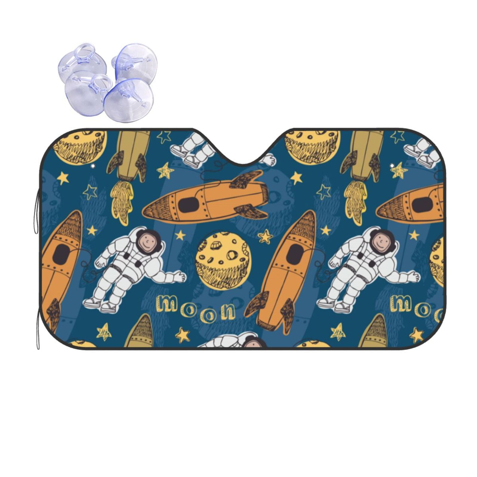 XMXT Car Sun Shade Windshield, Cartoon Universe Stickers Sunshade for ...