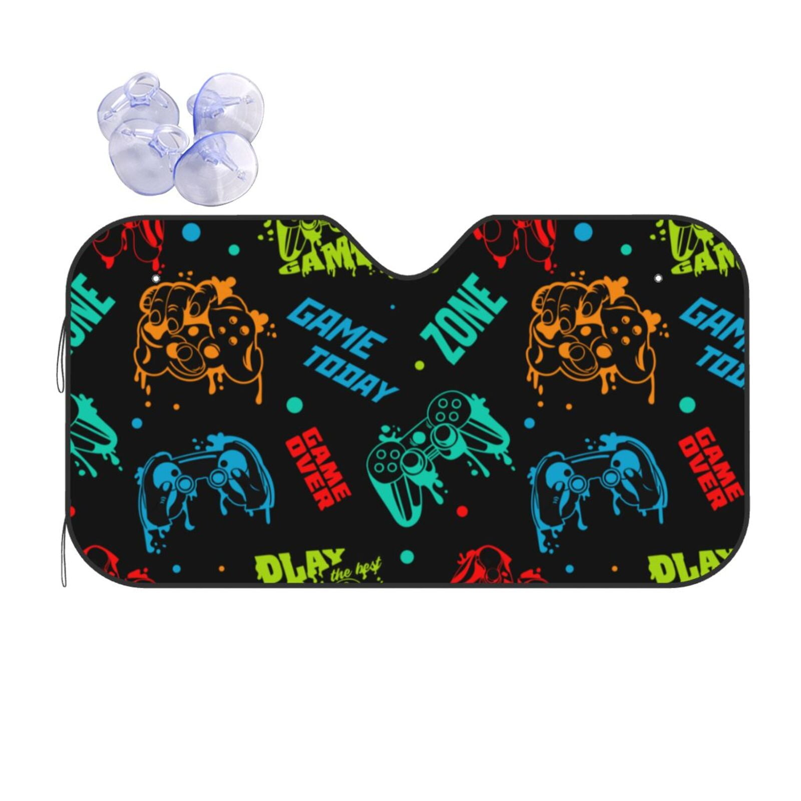 XMXT Car Sun Shade Windshield, Colorful Game Zone Sunshade for Car ...