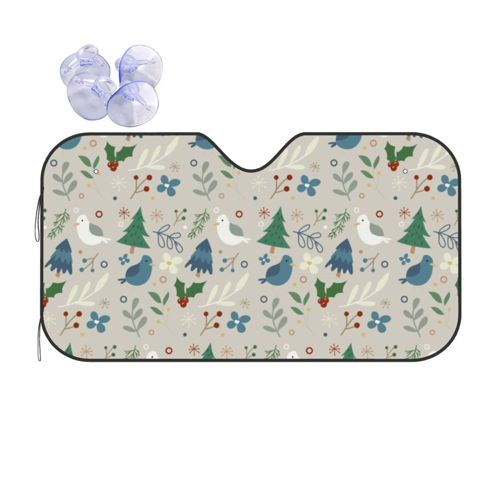 XMXT Car Sun Shade Windshield, Cute Christmas Trees Doves Sunshade for ...