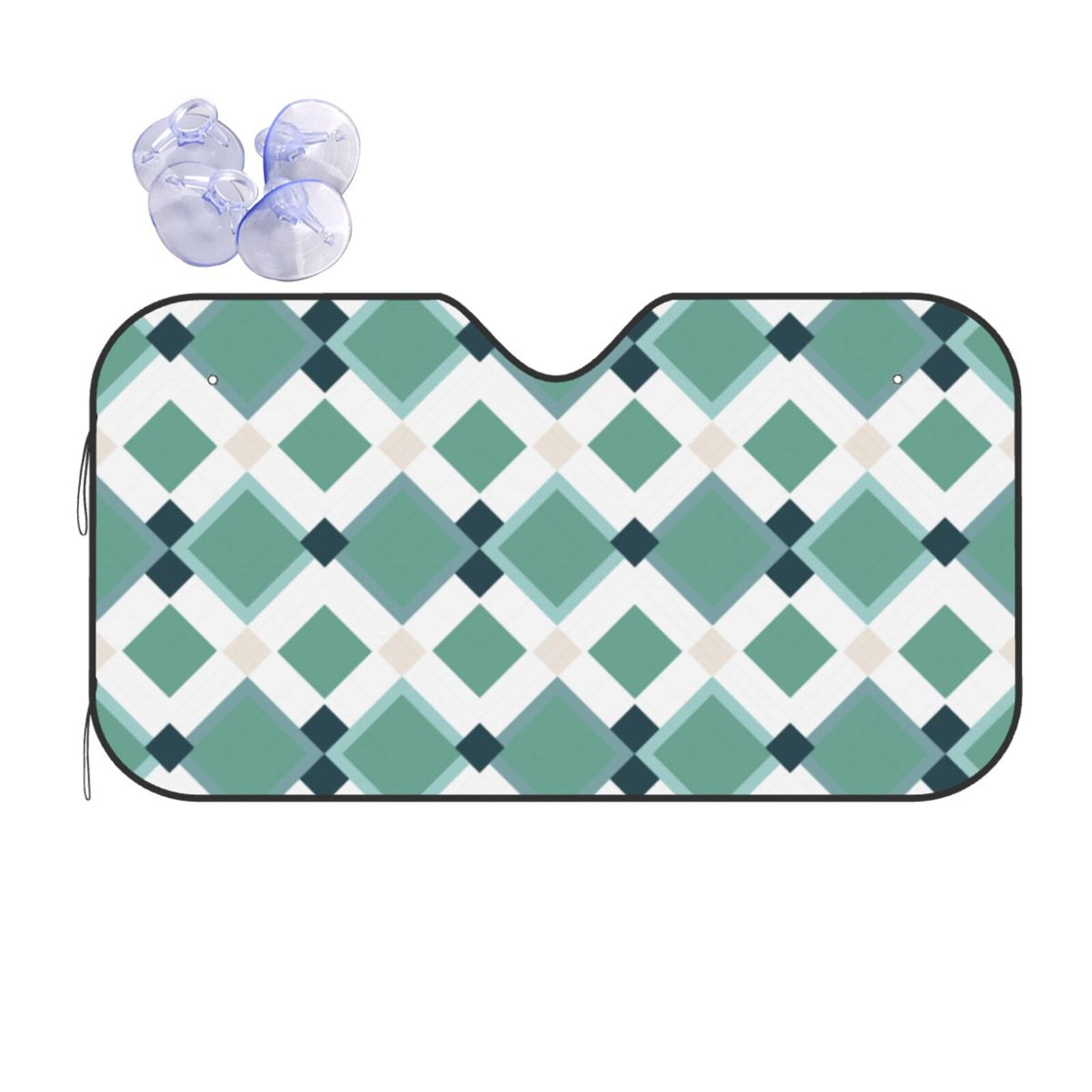 XMXT Car Sun Shade Windshield, Diamond Decor Print Sunshade for Car ...
