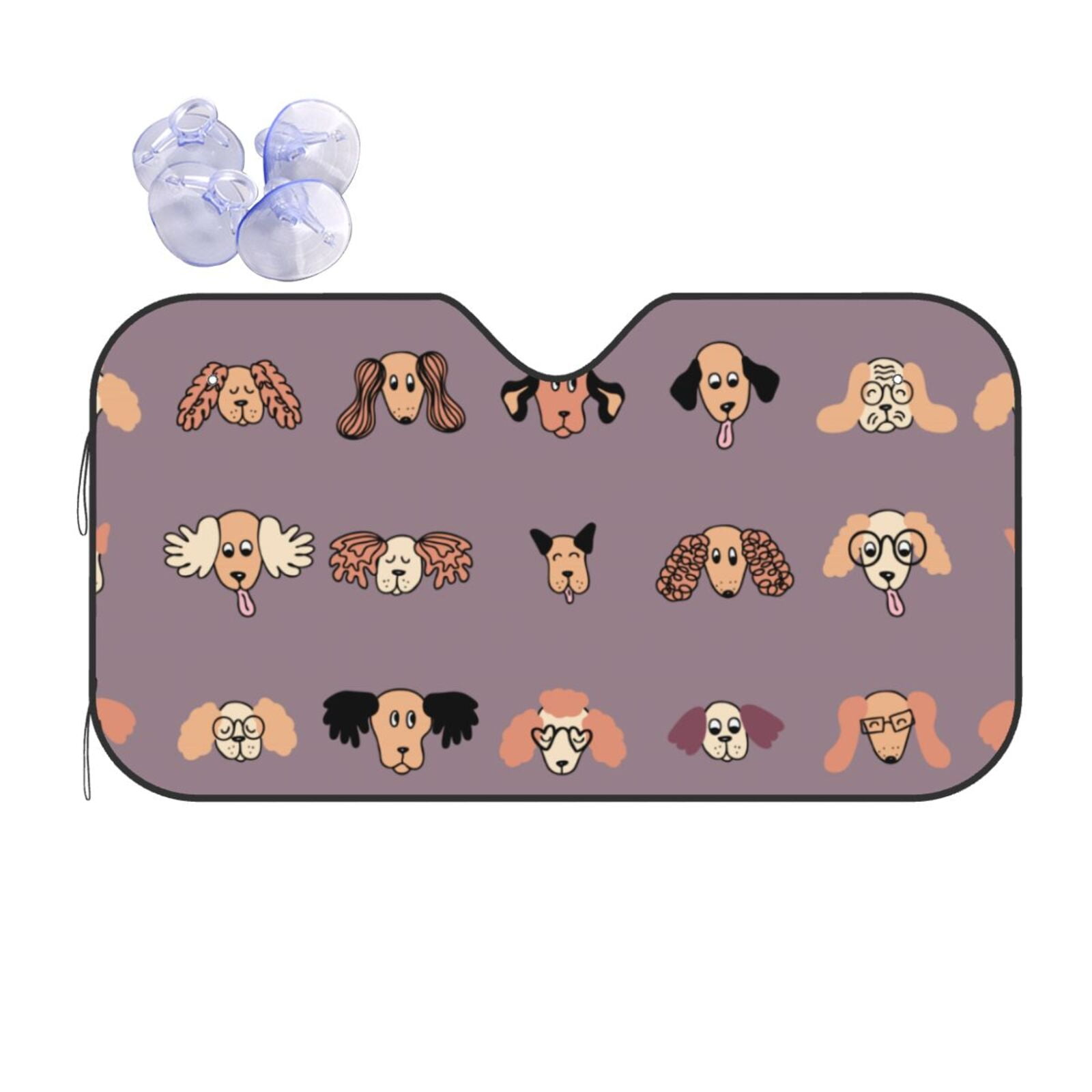 XMXT Car Sun Shade Windshield, Funny Dogs Face Patterns Sunshade for ...