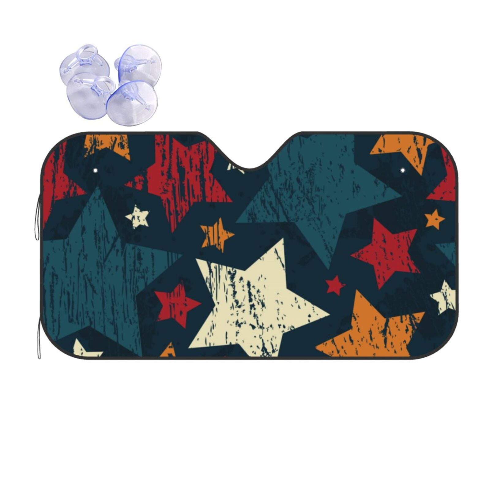 XMXT Car Sun Shade Windshield, Star Seamless Pattern Sunshade for Car ...