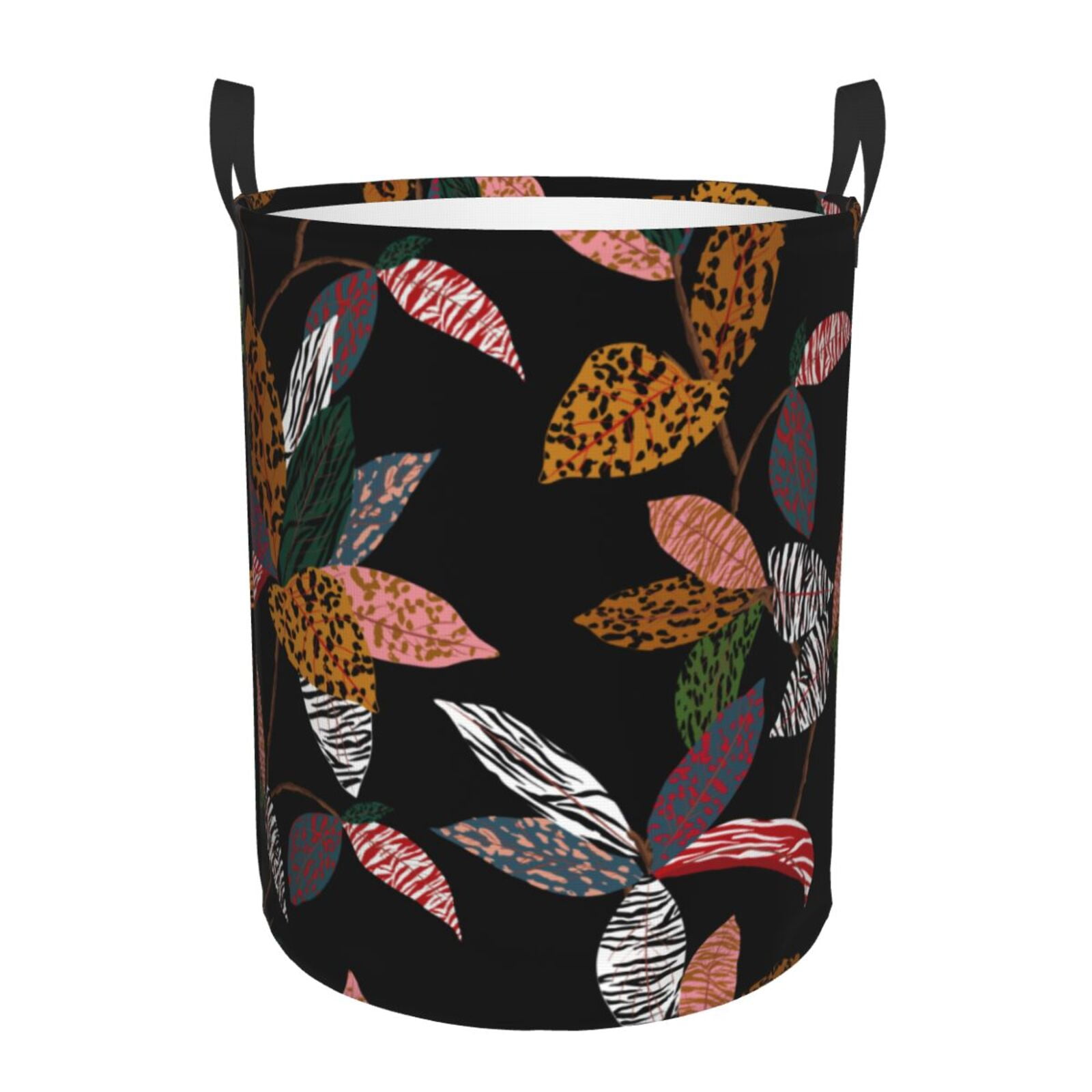 XMXT Collapsible Laundry Basket, Abstract Animal Skin Plant Waterproof ...