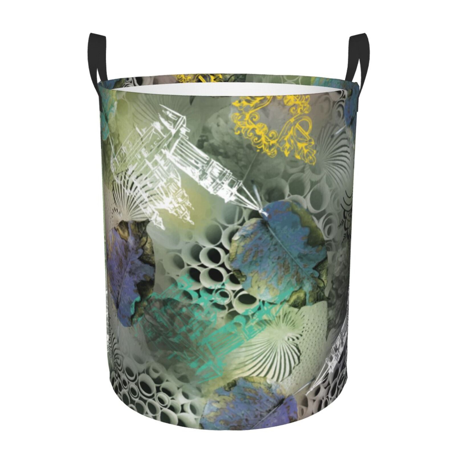 XMXT Collapsible Laundry Basket, Abstract Theme Background Waterproof ...