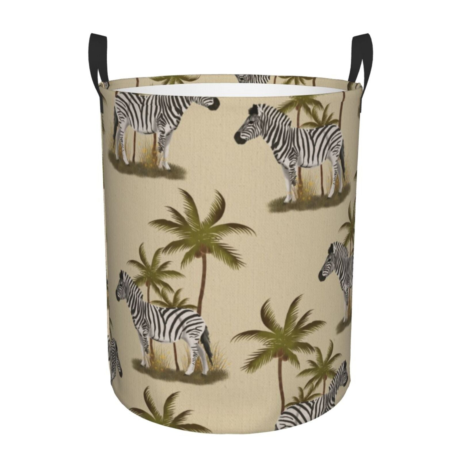 XMXT Collapsible Laundry Basket, African Zebra Print Waterproof Laundry ...