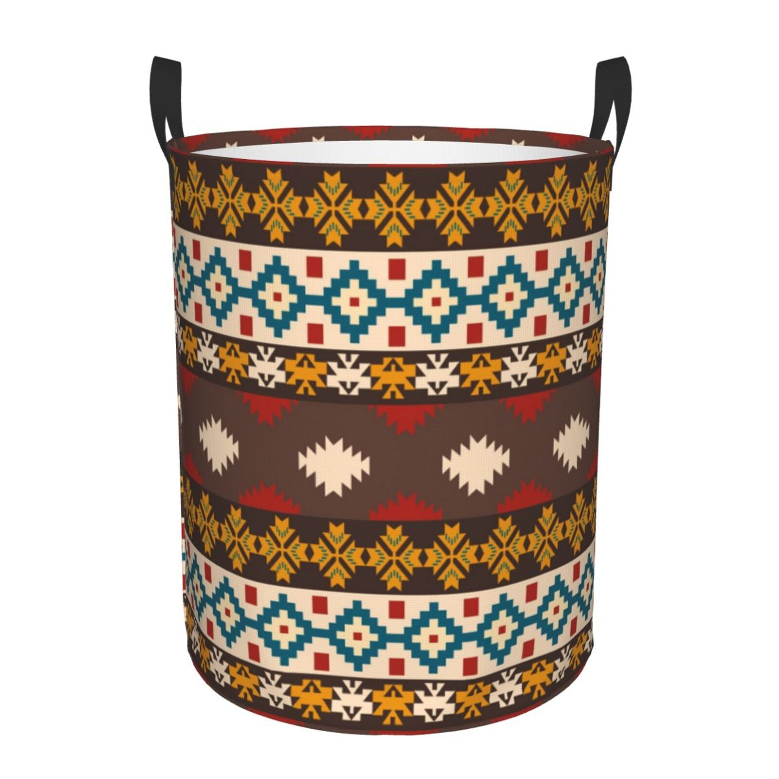 XMXT Collapsible Laundry Basket, Aztec Native Style Vintage Print ...