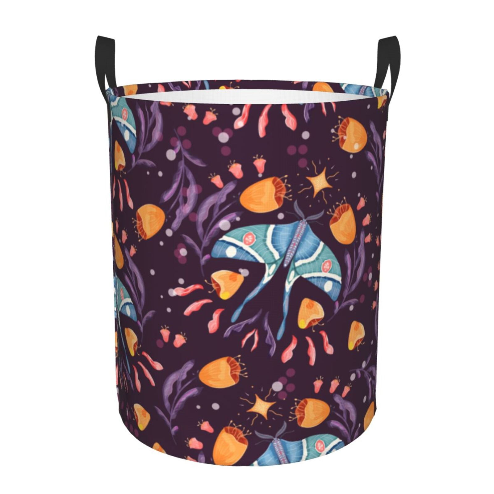 XMXT Collapsible Laundry Basket, Blue Dancing Butterfly Waterproof ...
