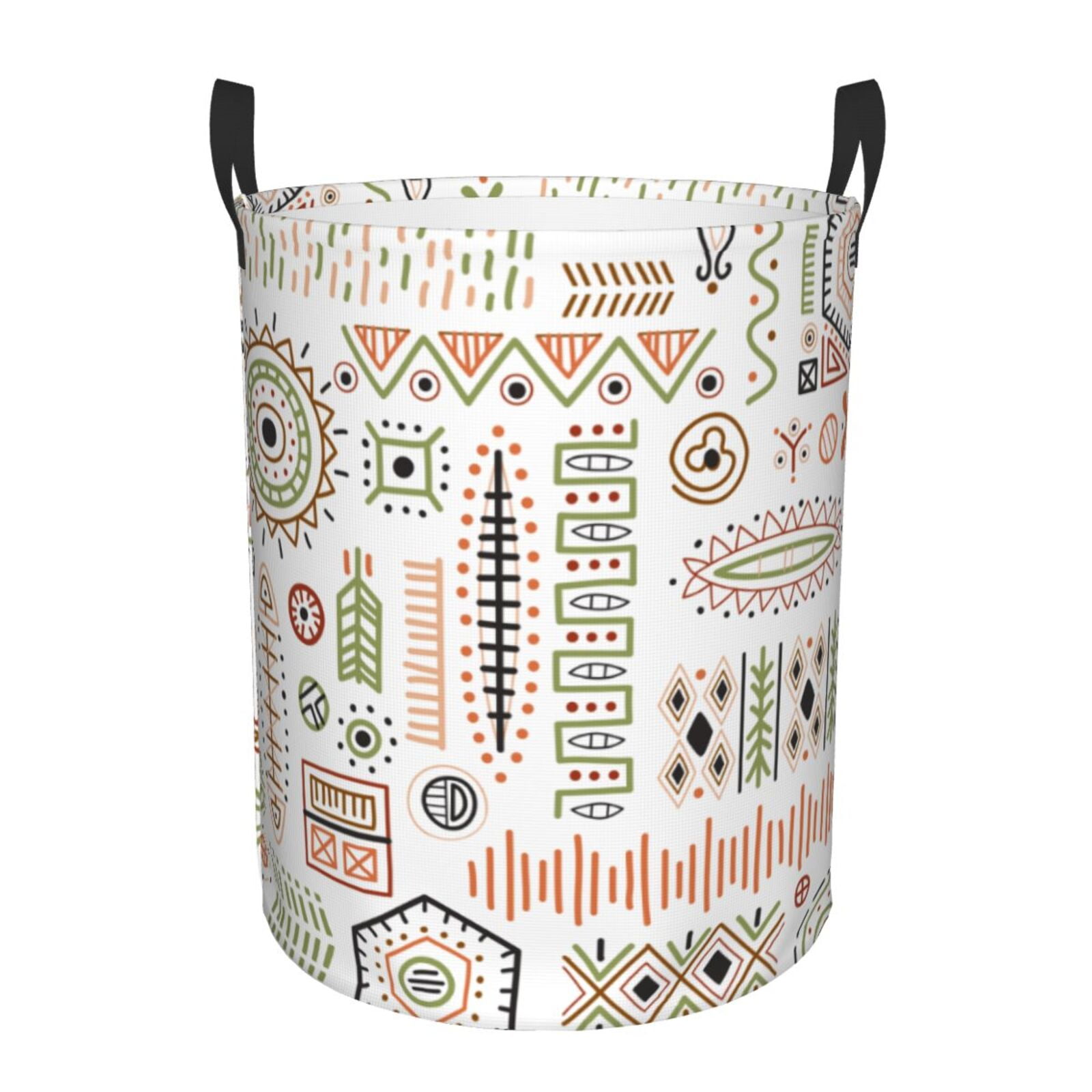 XMXT Collapsible Laundry Basket, Bohemian Decorative Graffiti Polyester ...