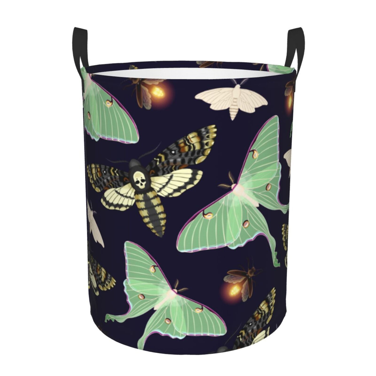 XMXT Collapsible Laundry Basket, Butterfly Firefly Skull Waterproof ...