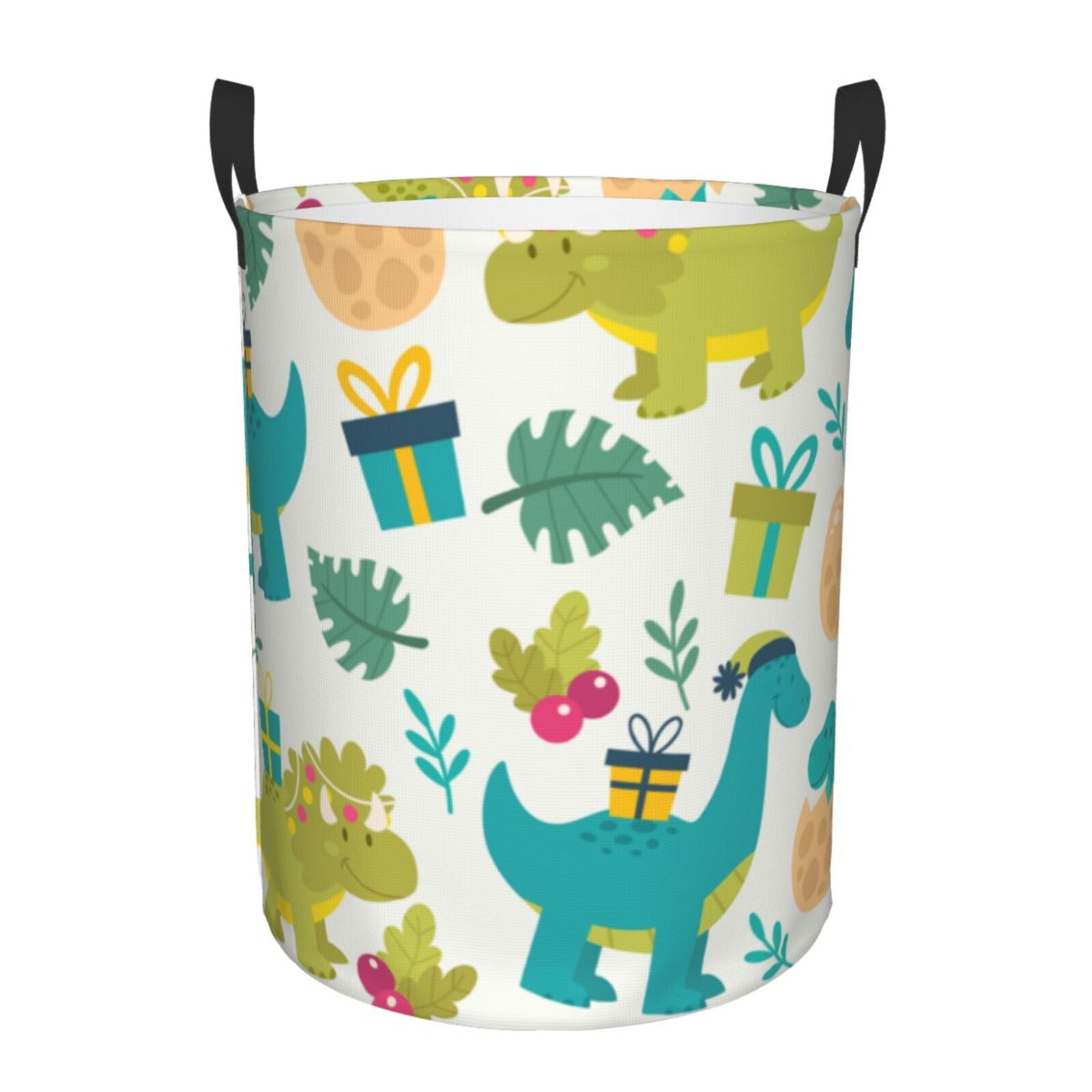 XMXT Collapsible Laundry Basket, Cartoon Dinosaur Holiday Polyester ...