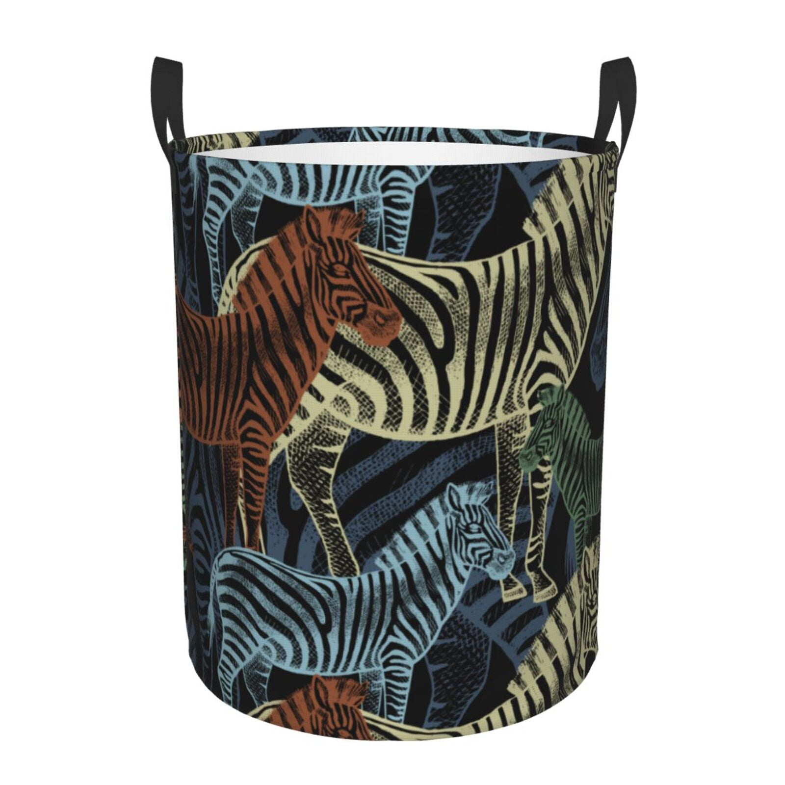 XMXT Collapsible Laundry Basket, Colorful African Zebra Waterproof ...
