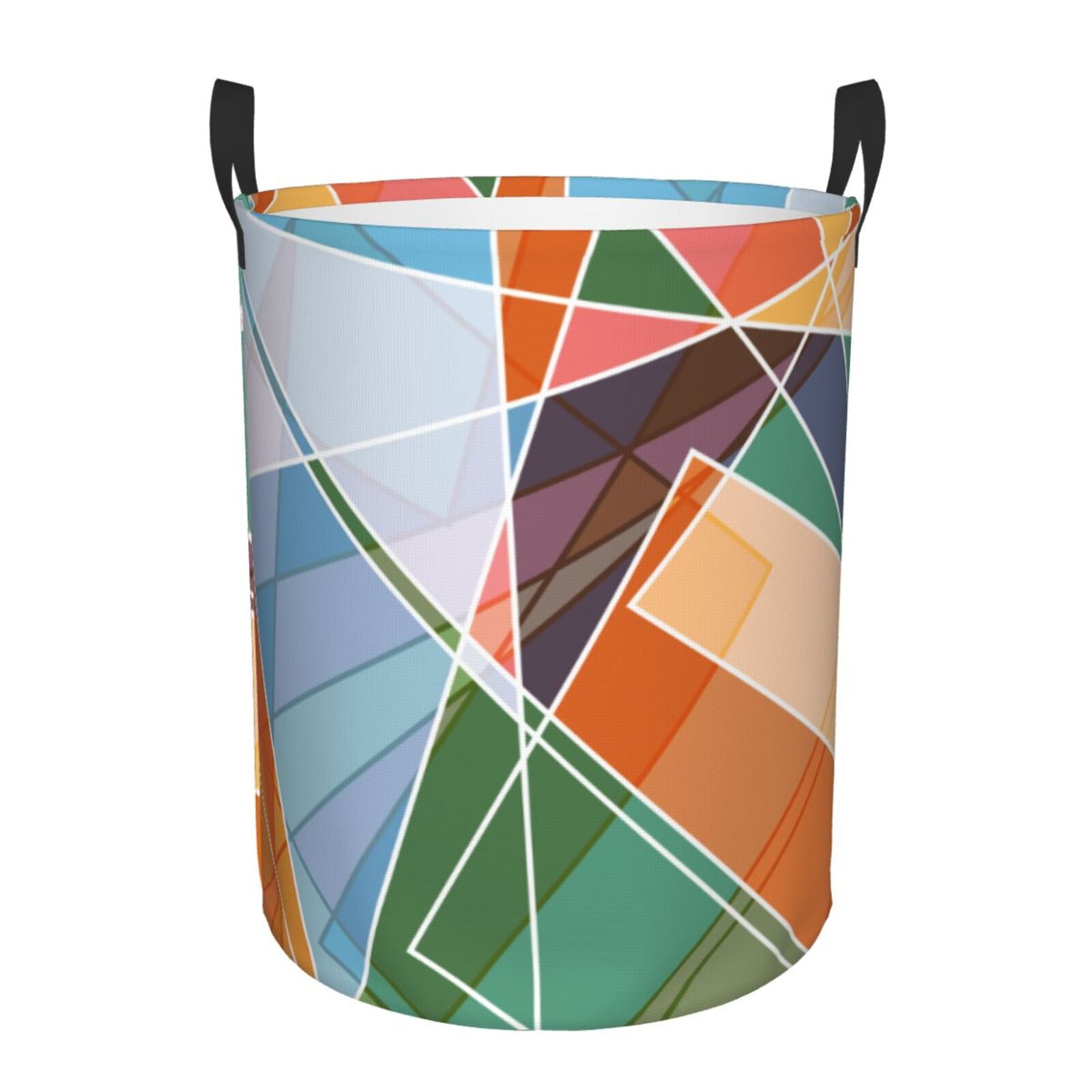 XMXT Collapsible Laundry Basket, Colorful Irregular Geometric Patterns ...