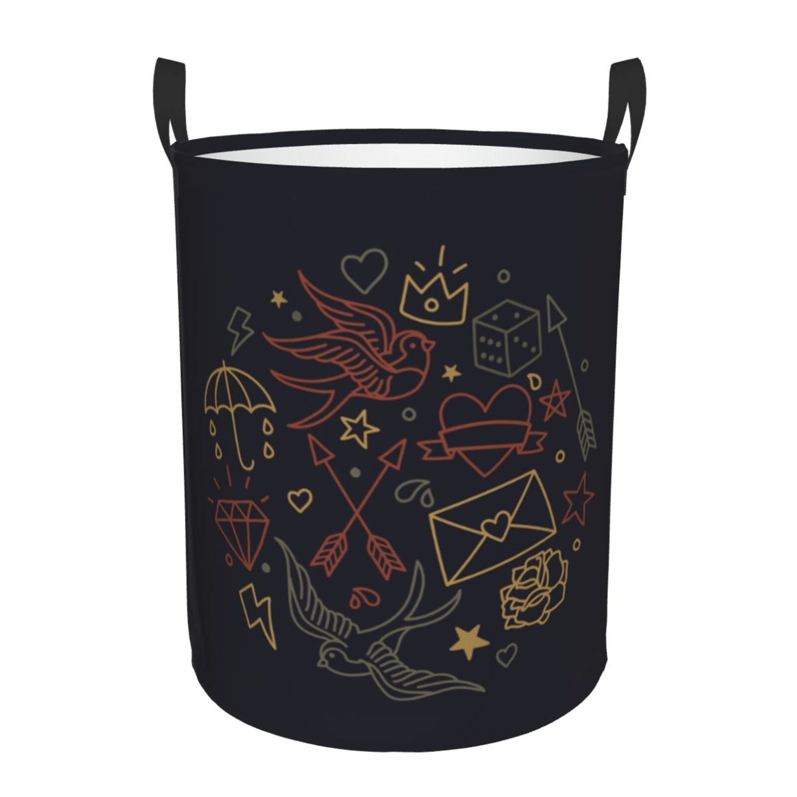 XMXT Collapsible Laundry Basket, Cute Cartoon Drawing Waterproof ...