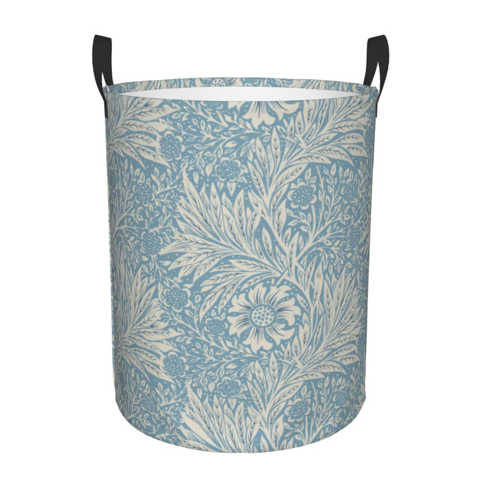 XMXT Collapsible Laundry Basket, Elegant Blue Decoration Polyester ...