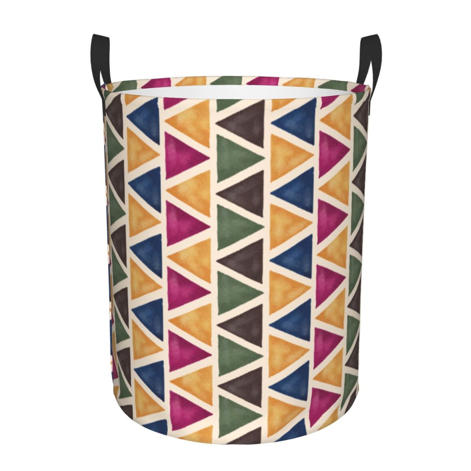 XMXT Collapsible Laundry Basket, Ethnic Geometric Texture Waterproof ...