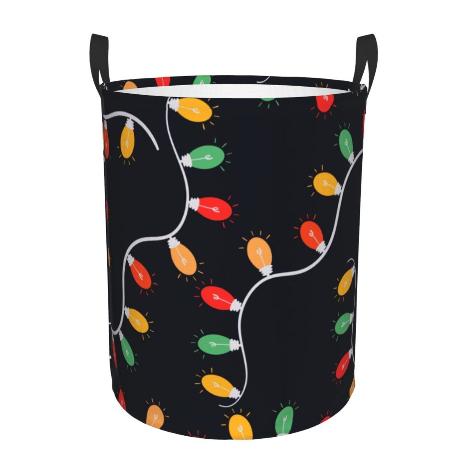 XMXT Collapsible Laundry Basket, Fun Colored Lights Print Waterproof ...