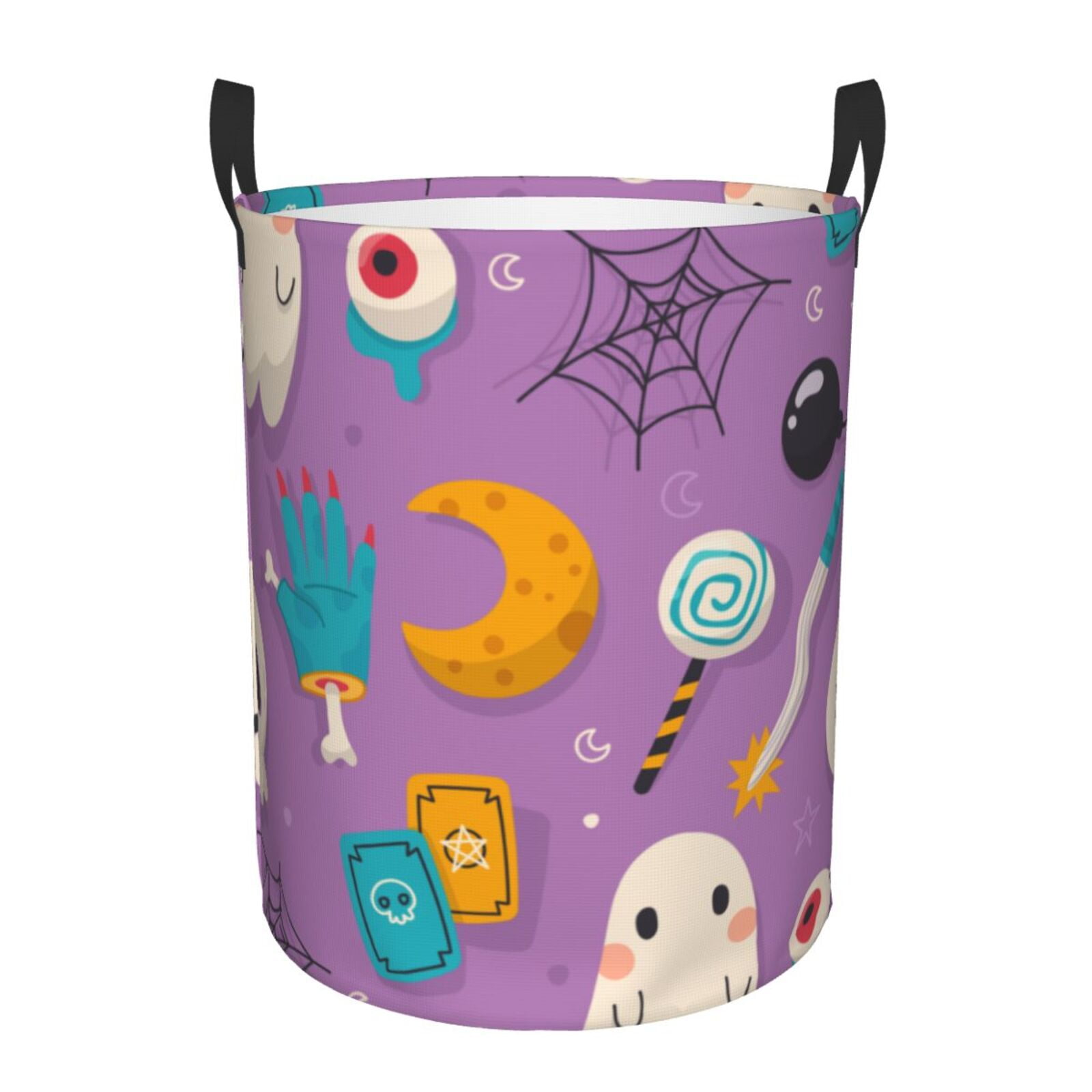XMXT Collapsible Laundry Basket, Ghost Skull Background Polyester ...