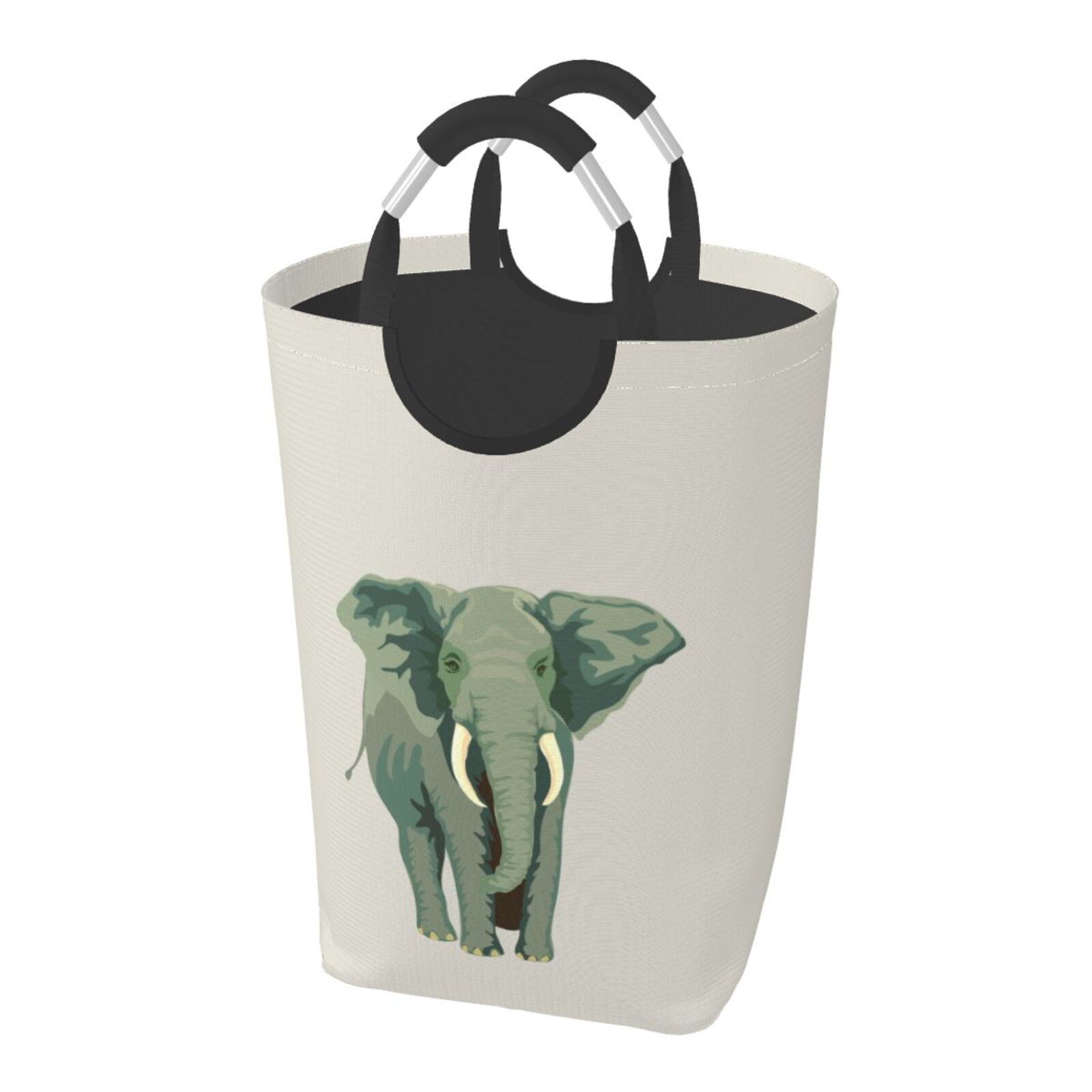 XMXT Collapsible Laundry Basket Hamper, Cartoon Walking Elephant Large ...