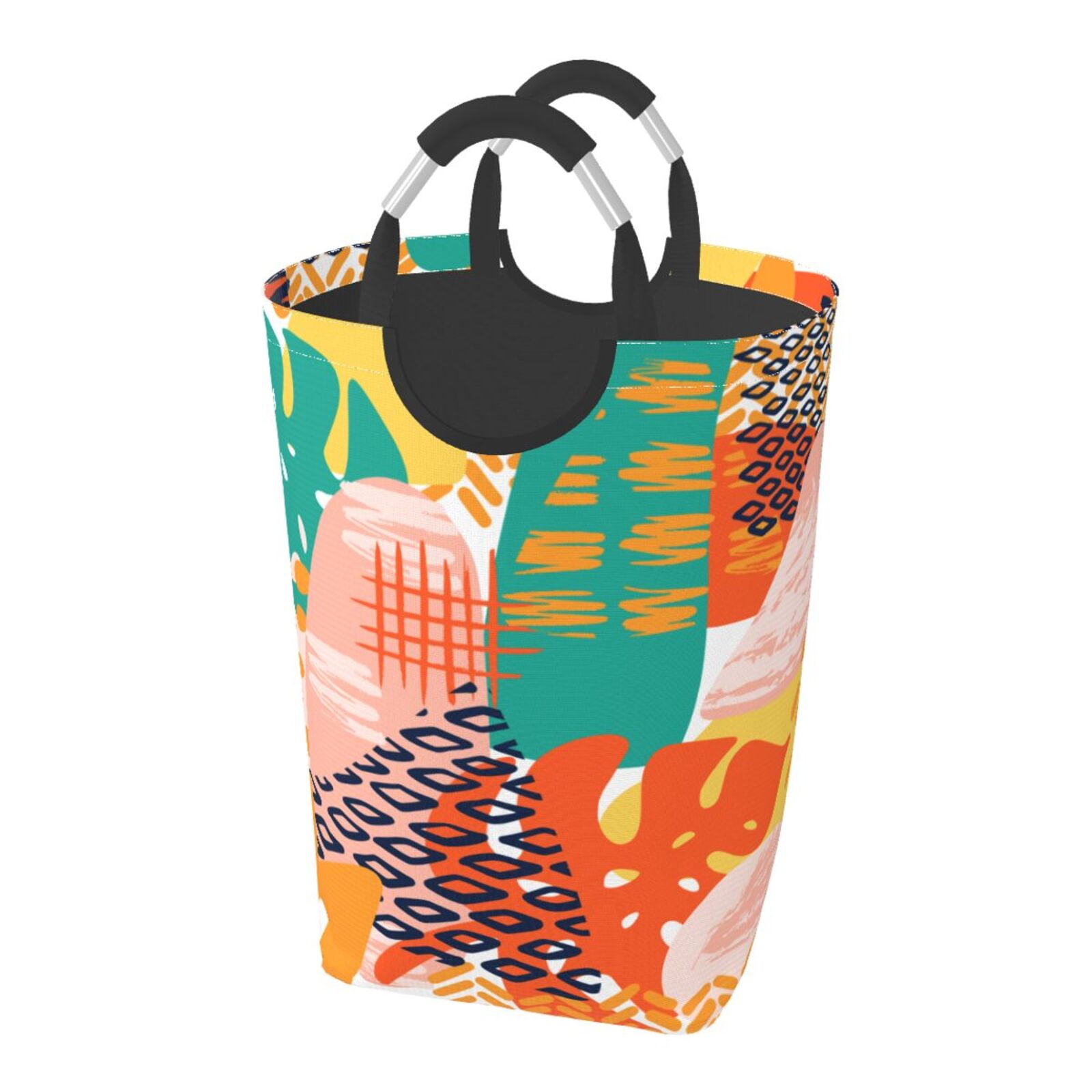 XMXT Collapsible Laundry Basket Hamper, Colorful Elements Abstract ...