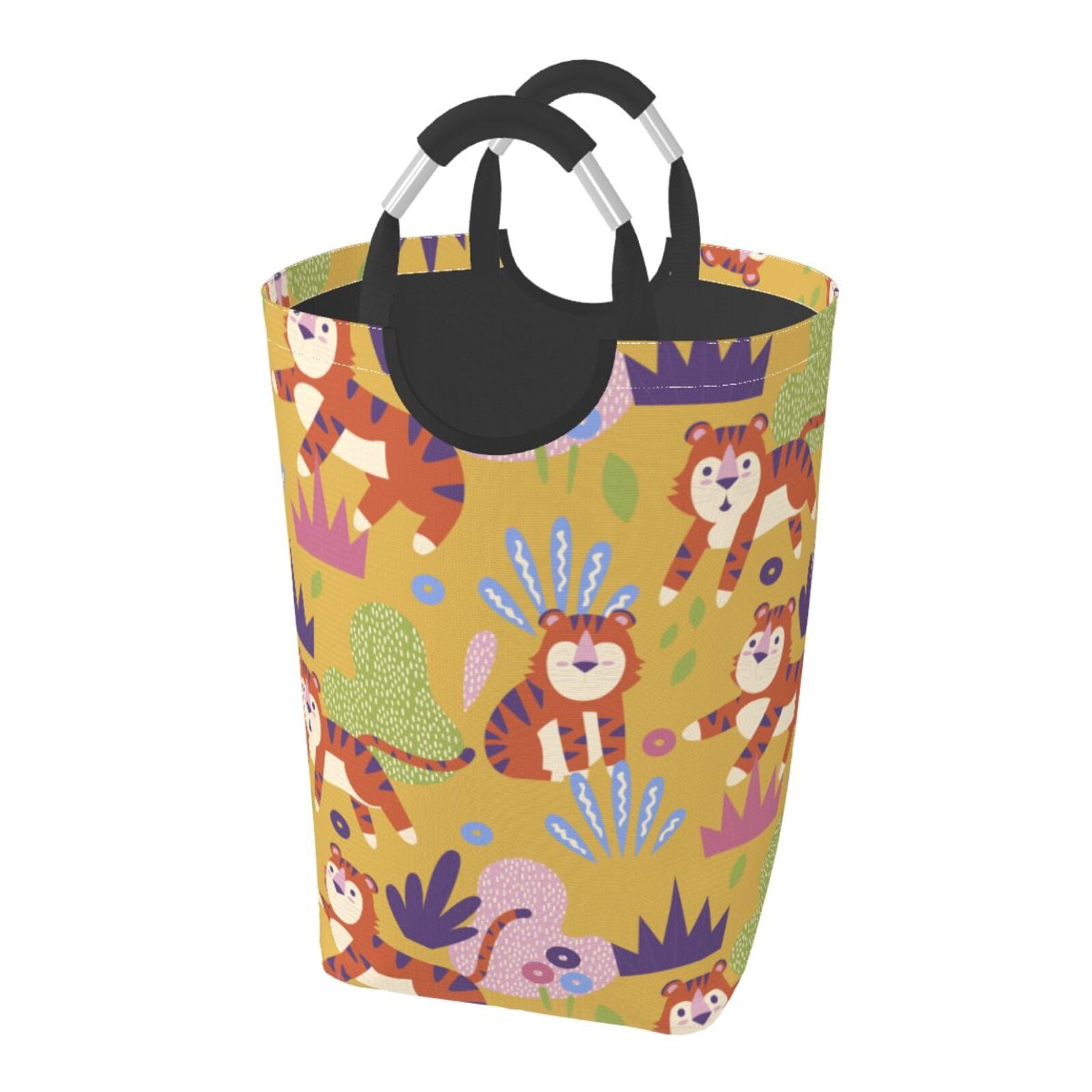 XMXT Collapsible Laundry Basket Hamper, Fun Animal Tiger Large Laundry ...
