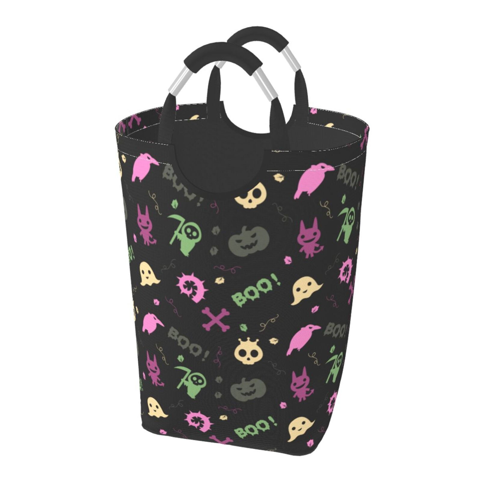 XMXT Collapsible Laundry Basket Hamper, Halloween Cartoon Ghost ...
