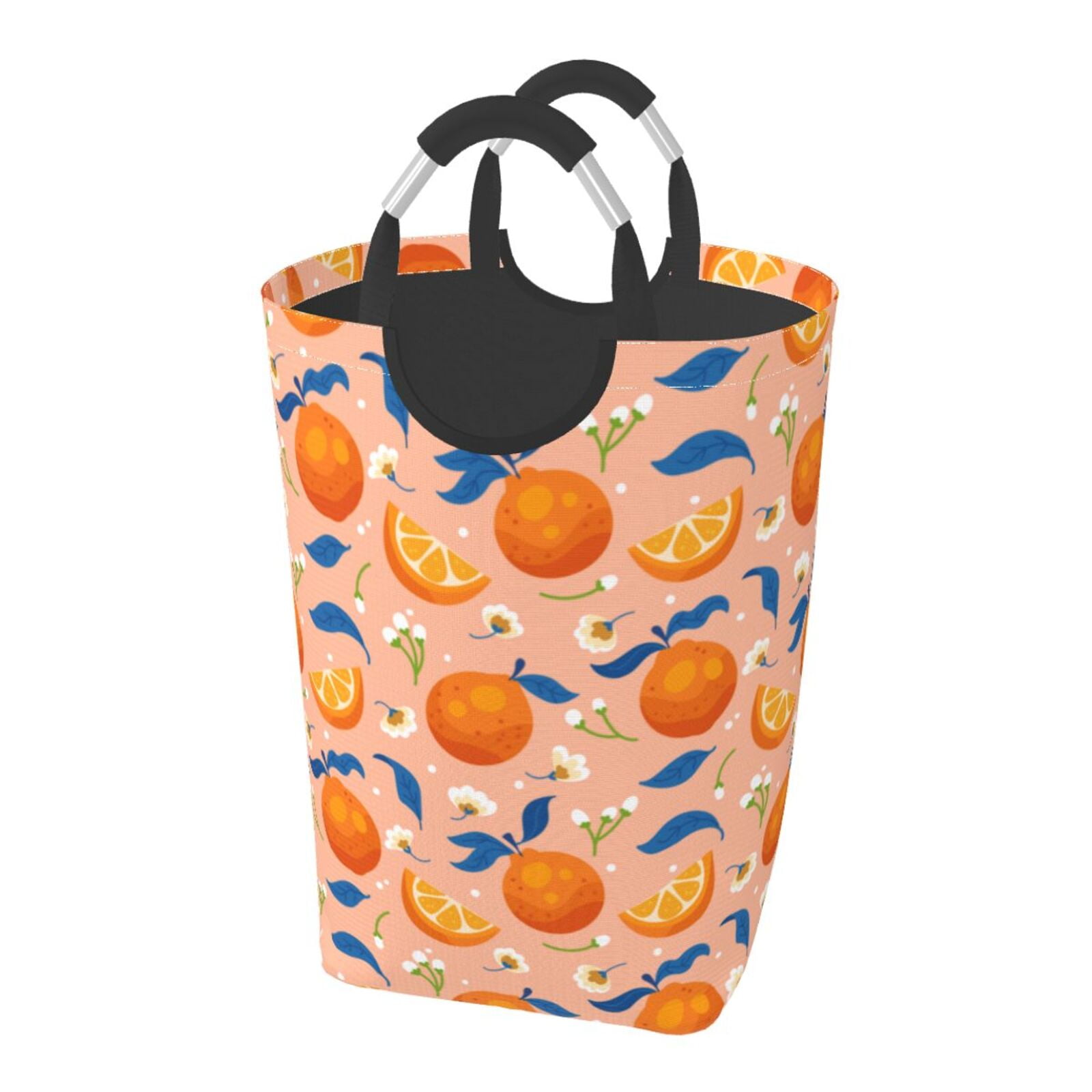 XMXT Collapsible Laundry Basket Hamper, Juicy Orange Print Large ...